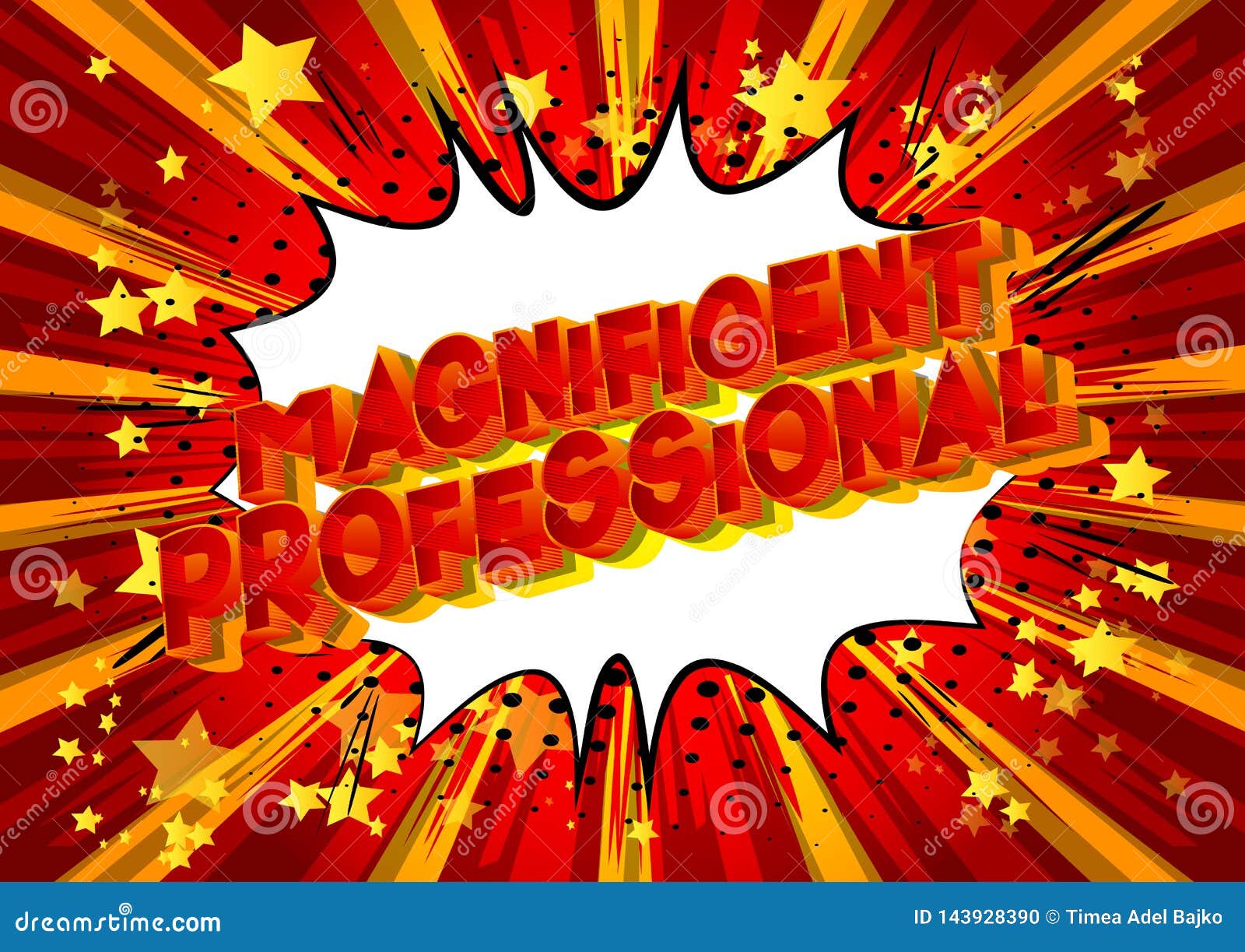 Magnificent Professional - Comic Book Style Words. Stock Vector ...