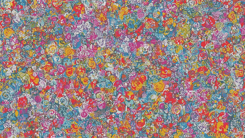 Magnificent Rainbow Abstract 1970s Retro Solid Background with a ...