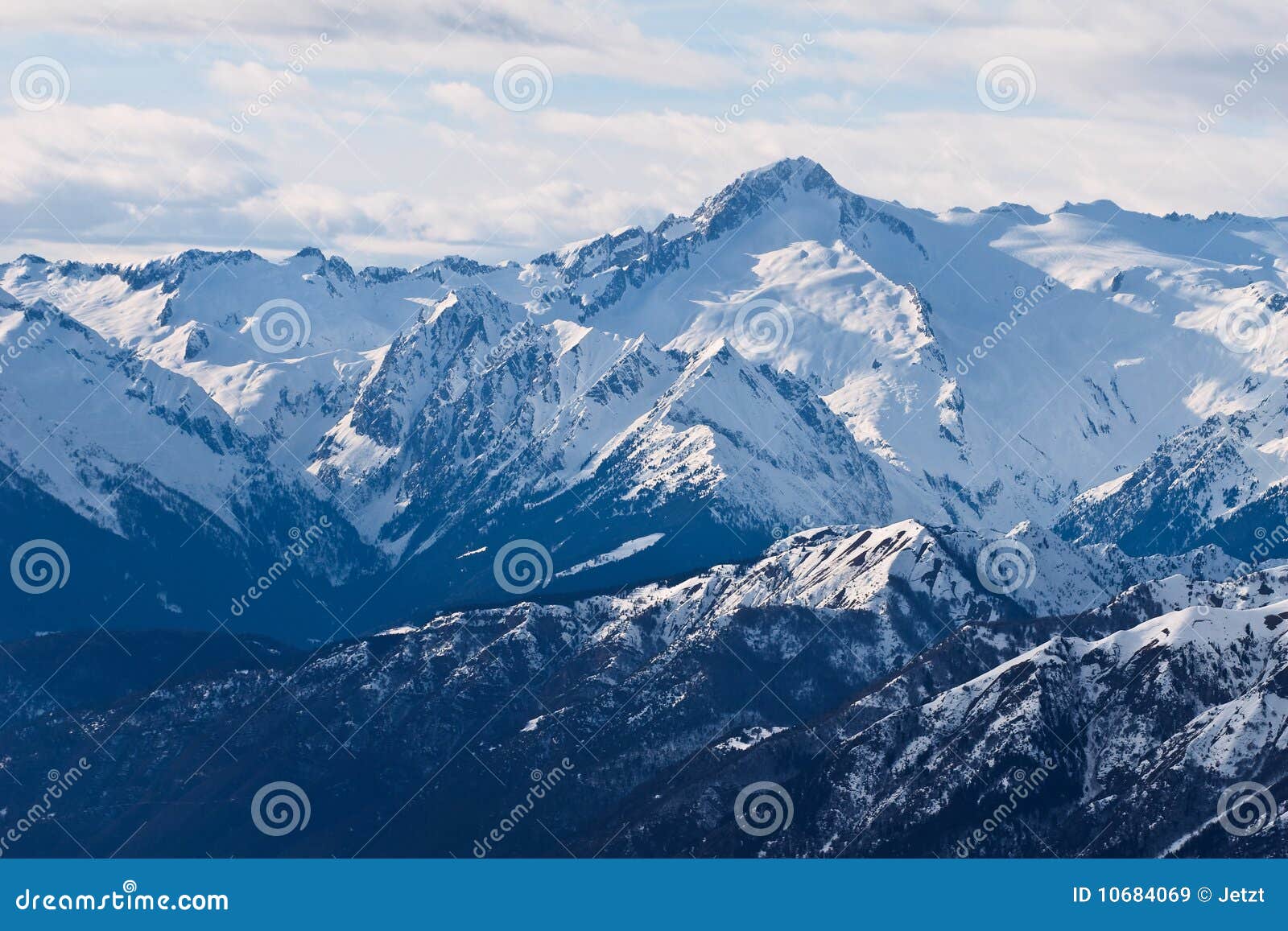 Magnificent Snowy Mountains Stock Image - Image of adventure, europe ...