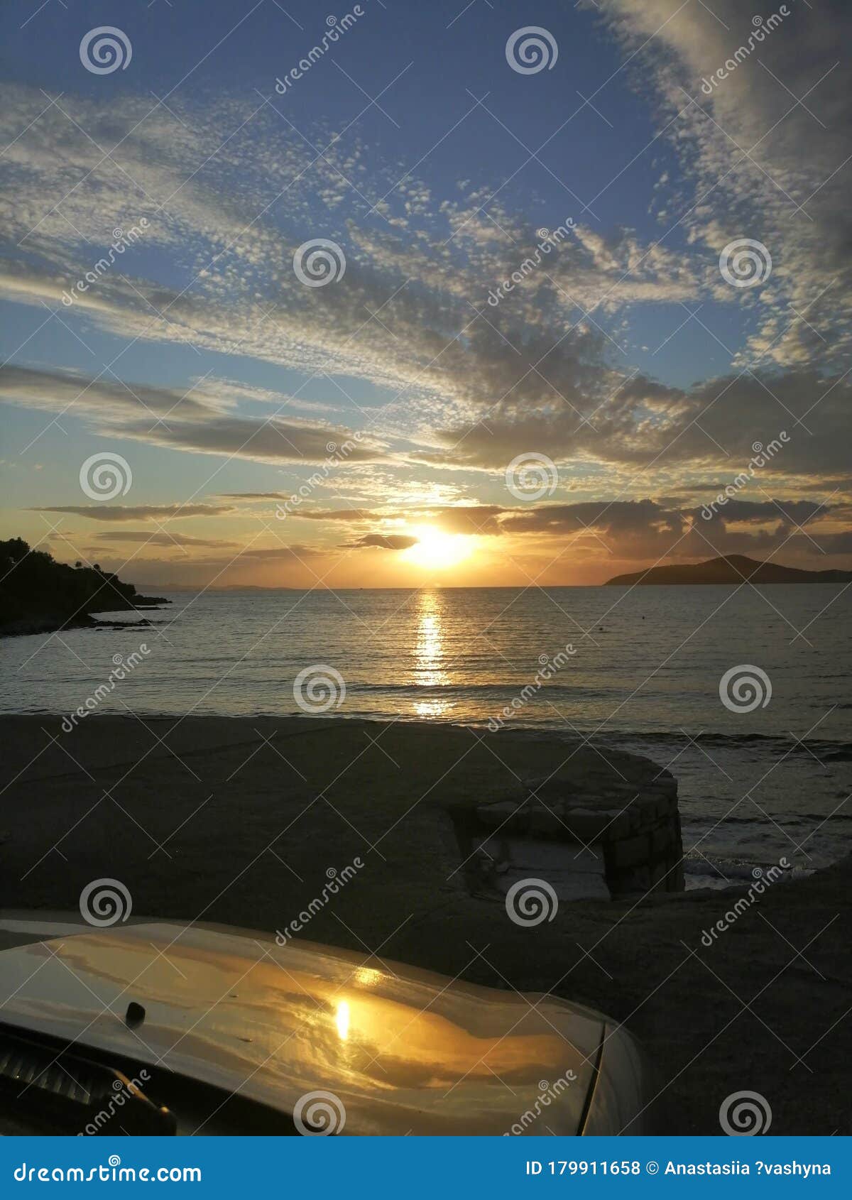 Magnificent Sunset from Car Stock Photo - Image of travel, magnificent ...