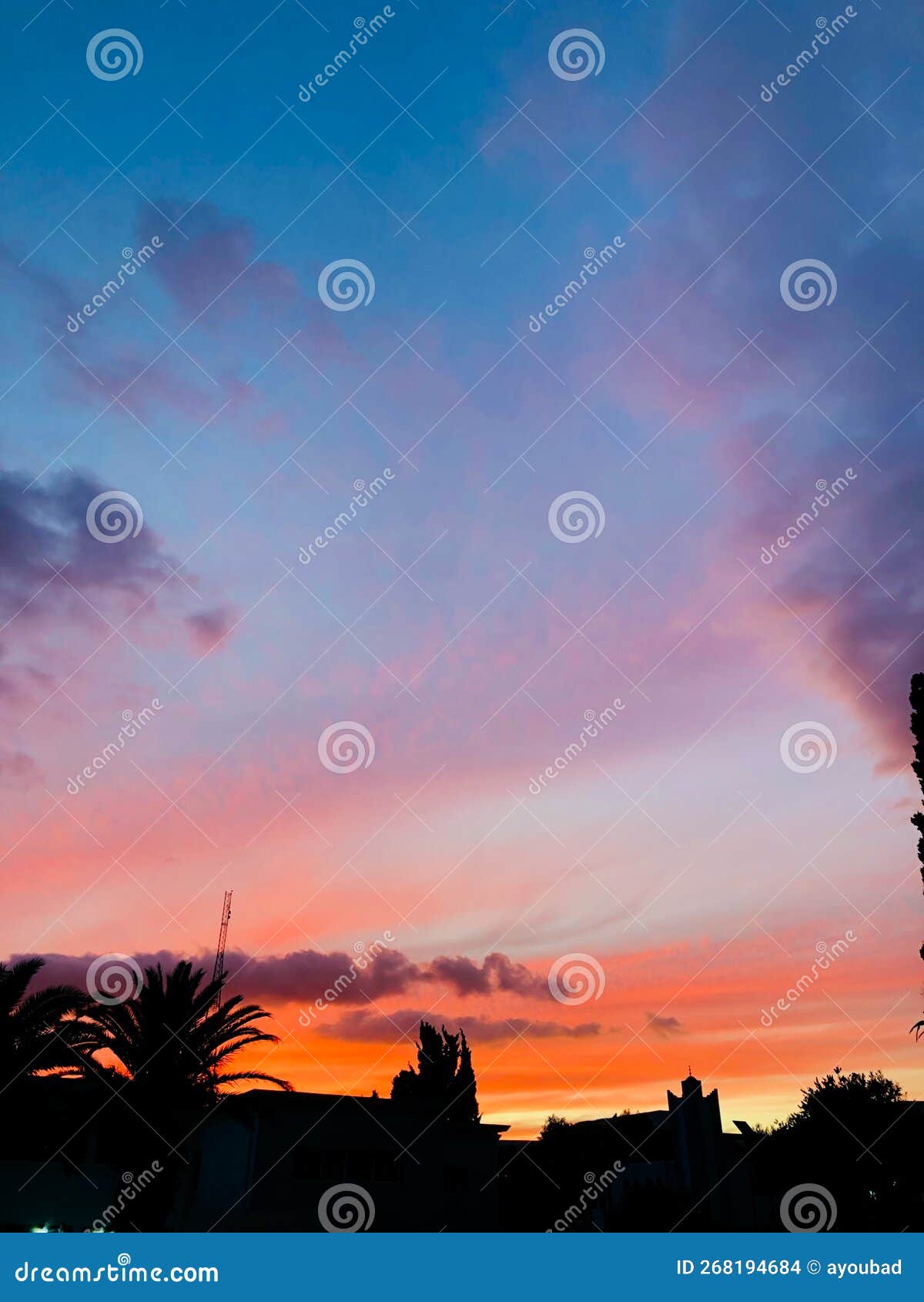 Magnificent Sunset View with a Majestic Skyline Stock Photo - Image of ...