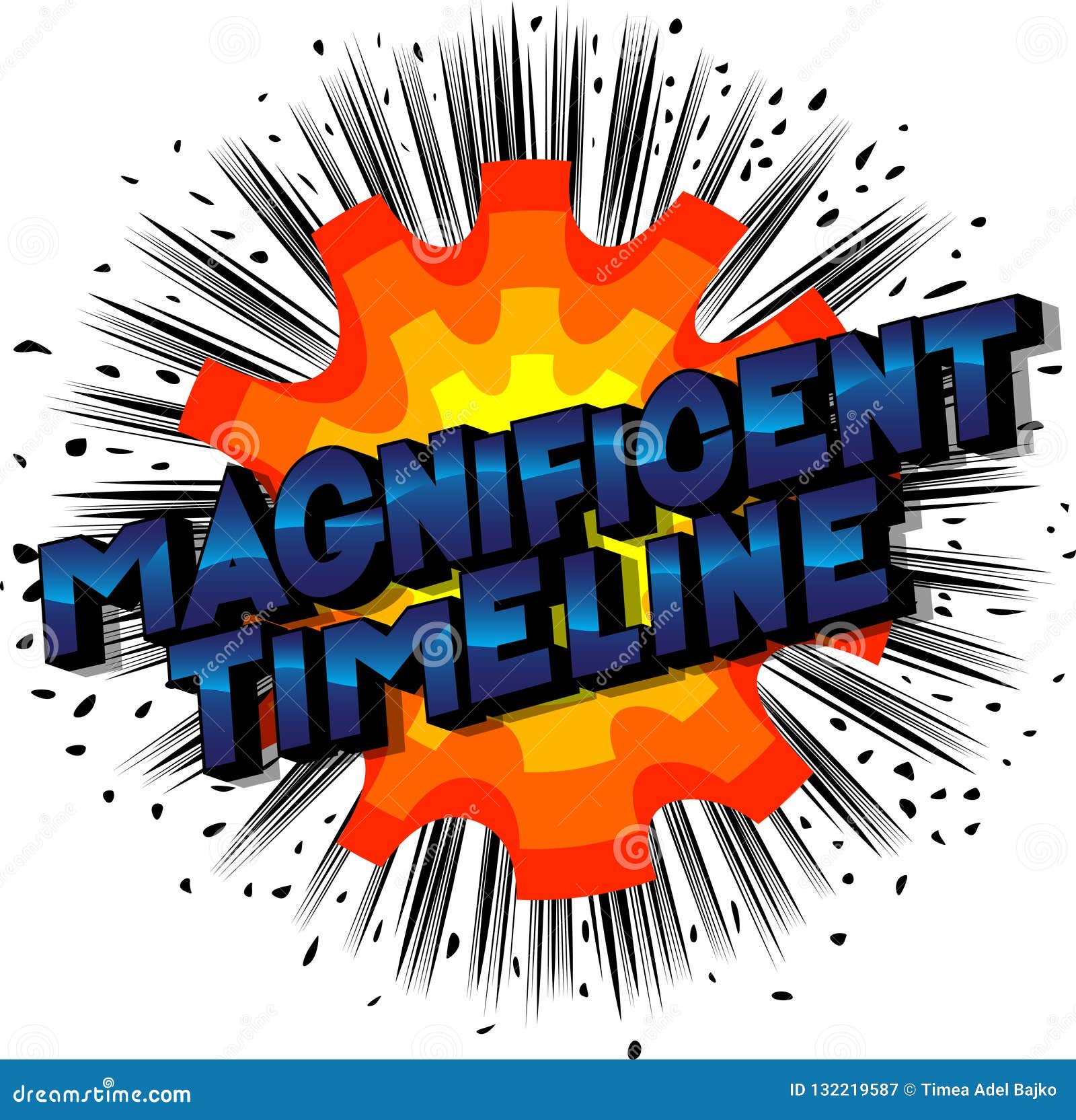 Magnificent Timeline - Comic Book Style Words Stock Vector ...