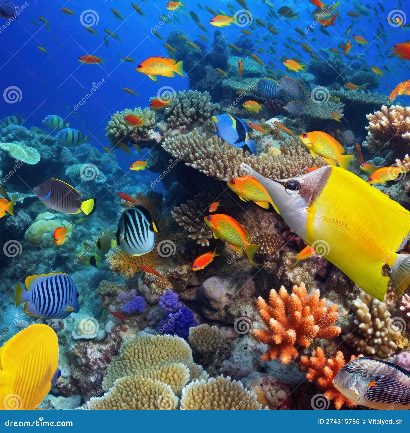 Magnificent and Great Underwater World in Tropical Ocean Stock Photo ...