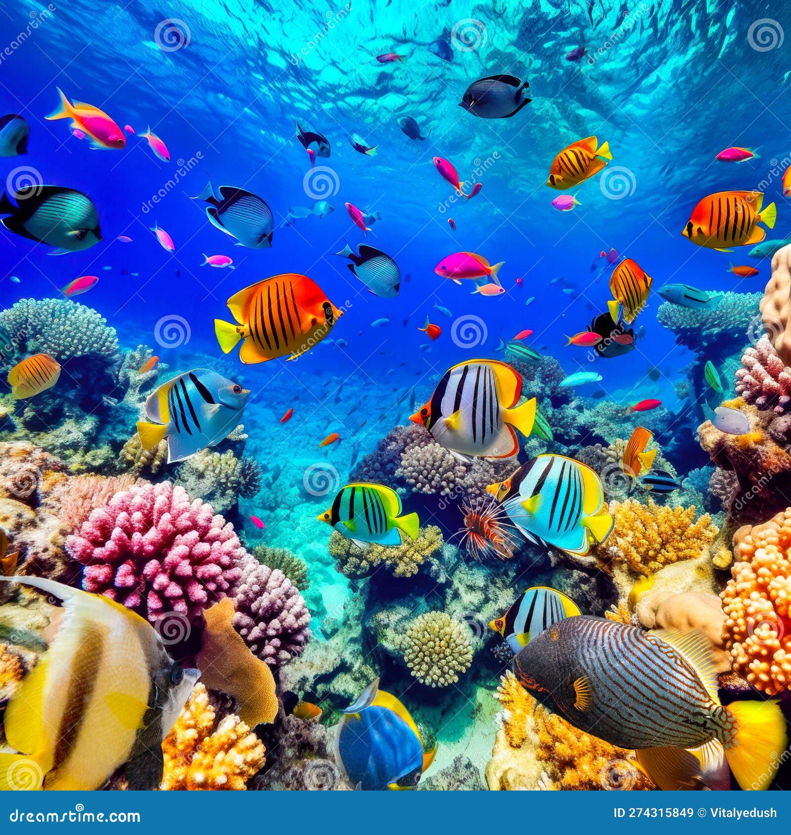 Magnificent and Great Underwater World in Tropical Ocean Stock ...