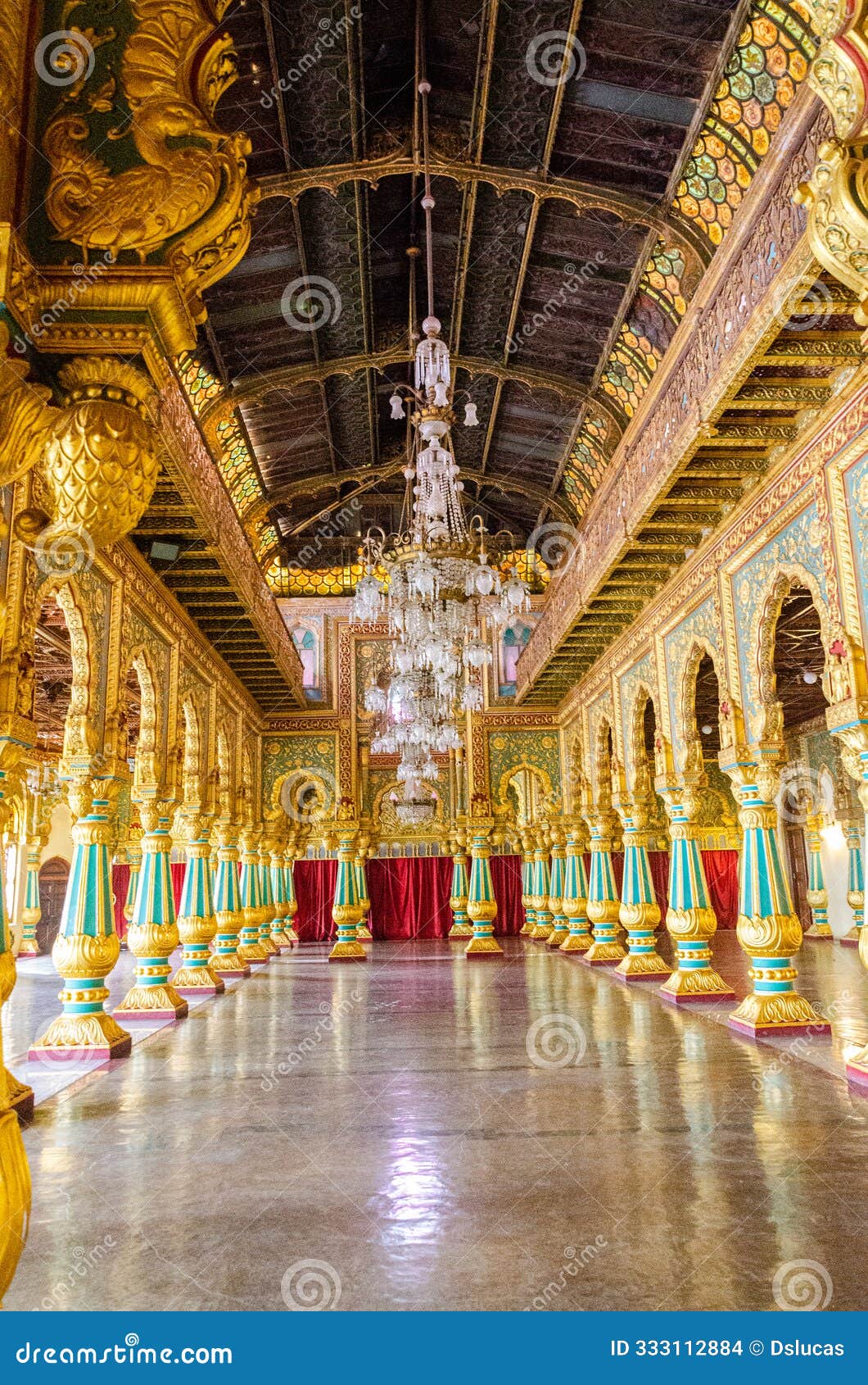 Magnificent View of the Interior of Mysore Palace Stock Photo - Image ...