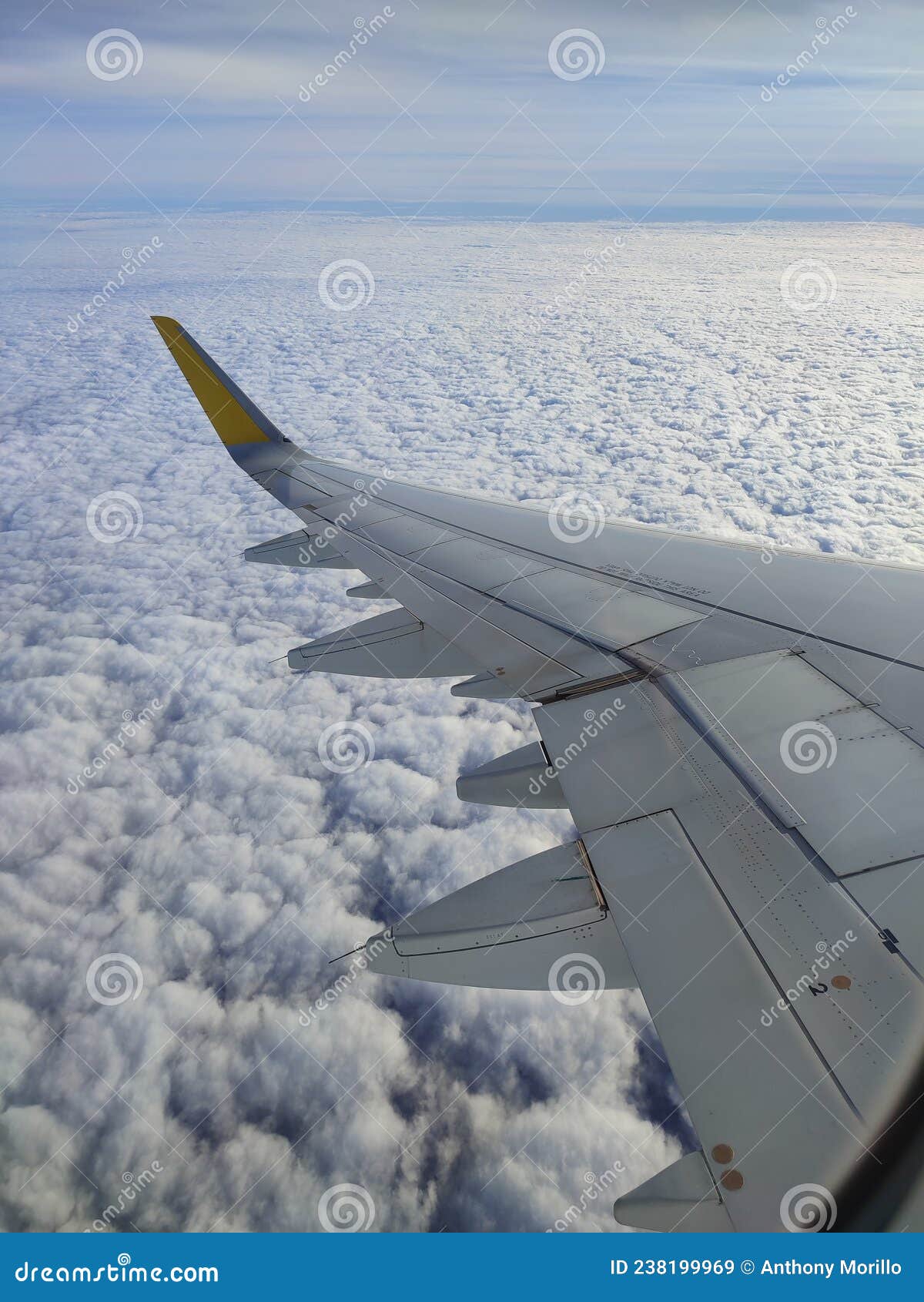 Magnificent View from a Plane Above the Clouds Stock Image - Image of ...