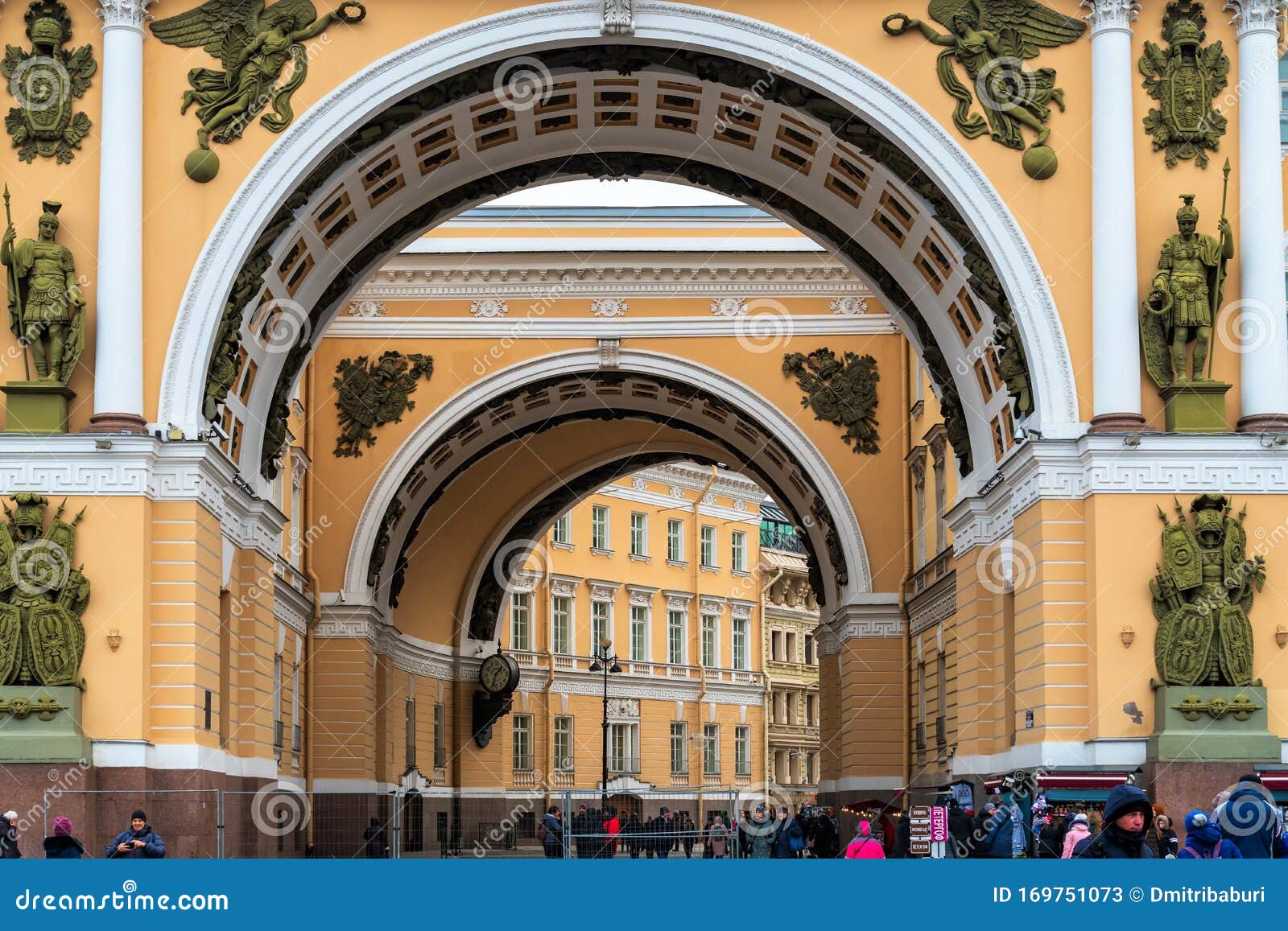St. Petersburg, Russia, December 2019. View of the Arch of the General ...