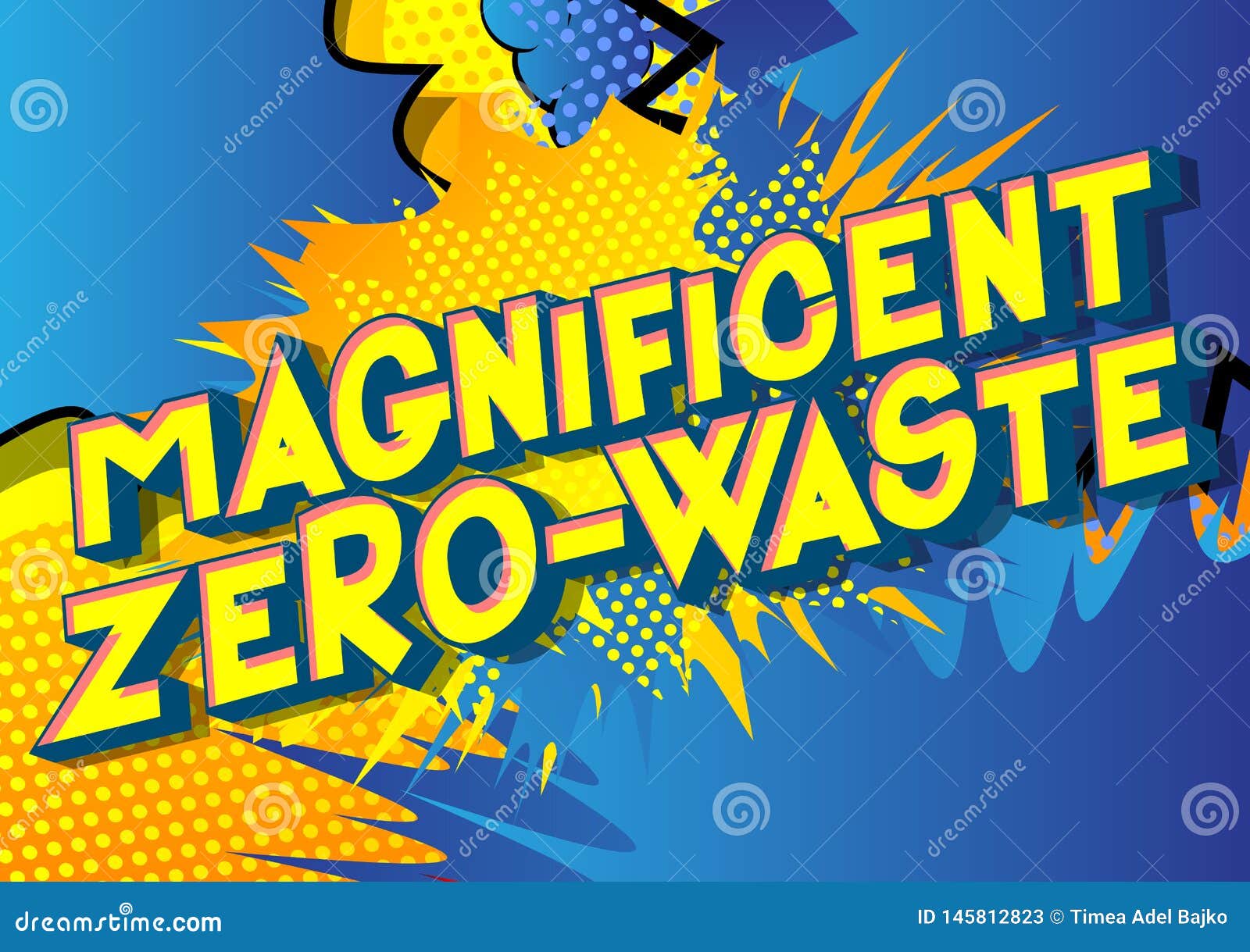 Magnificent Zero-Waste - Comic Book Style Words Stock Vector ...