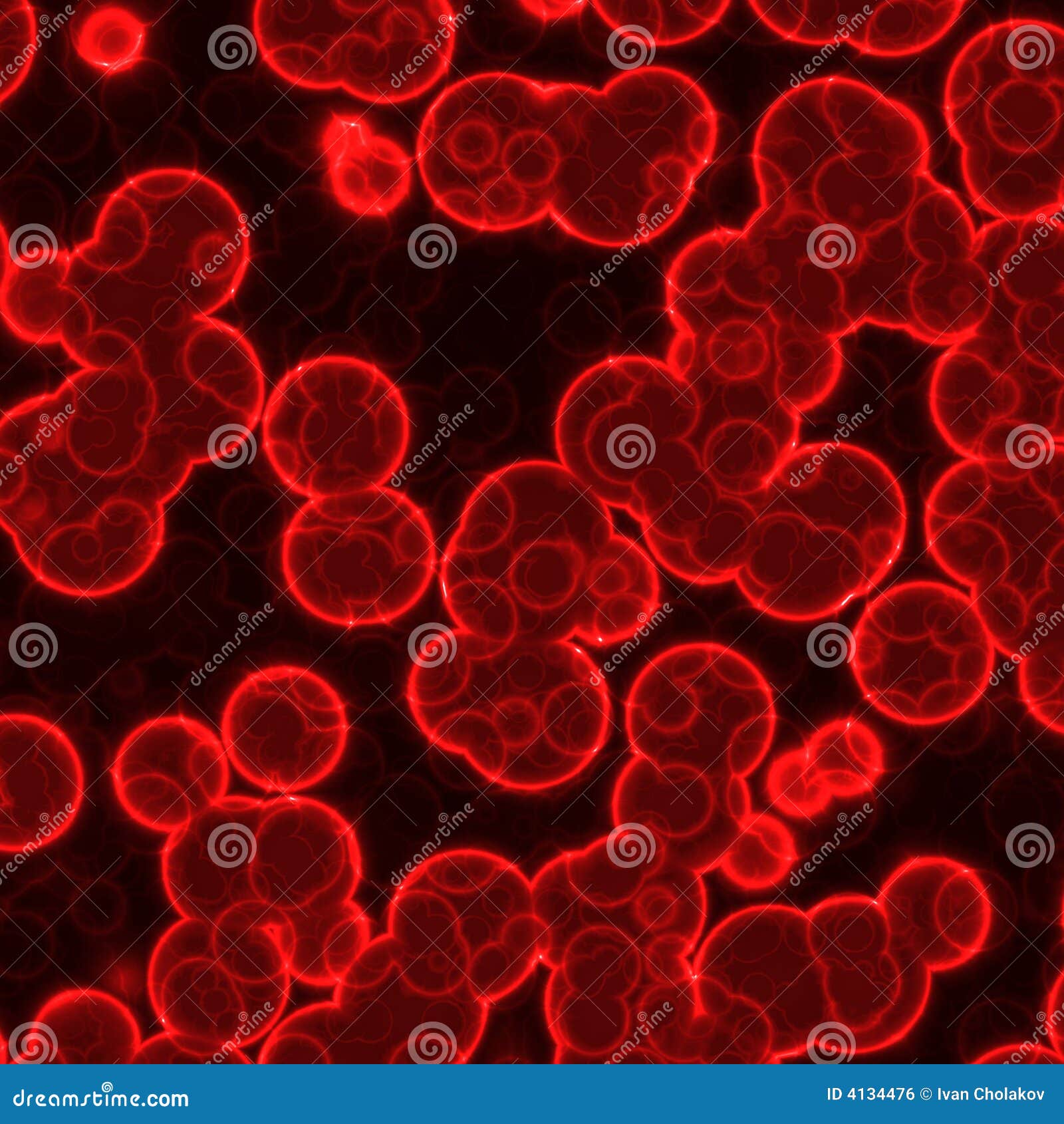 Magnified blood cells stock illustration. Illustration of microscope ...