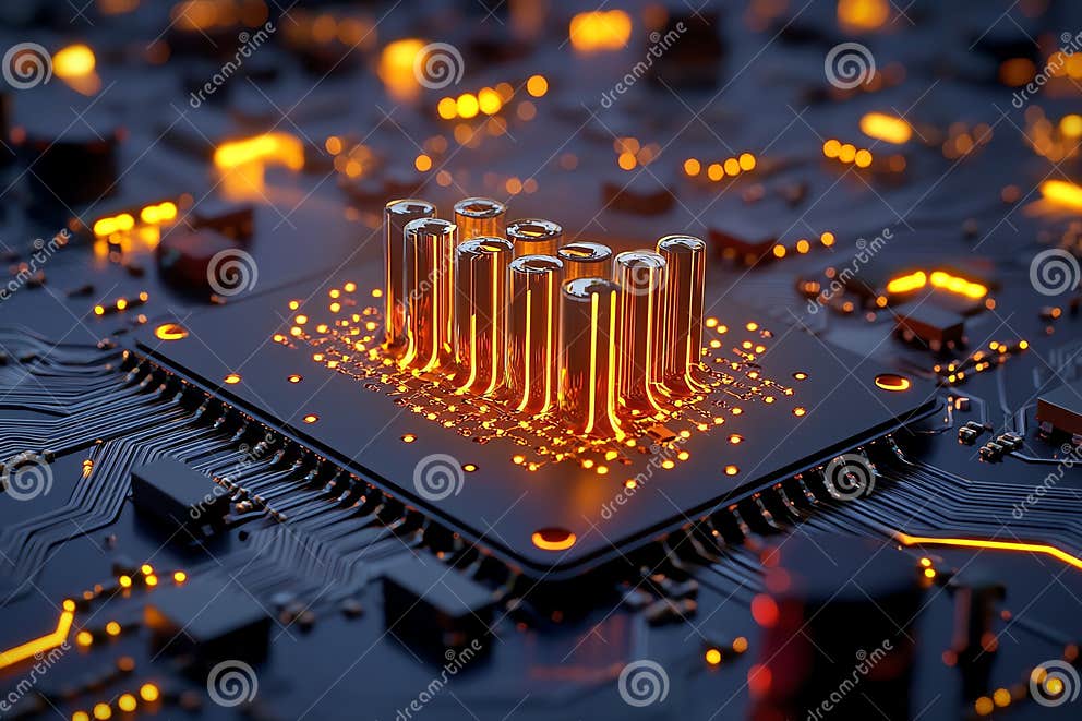 Magnified Circuits, Tiny Connections, Electronic Pathways Provide a ...