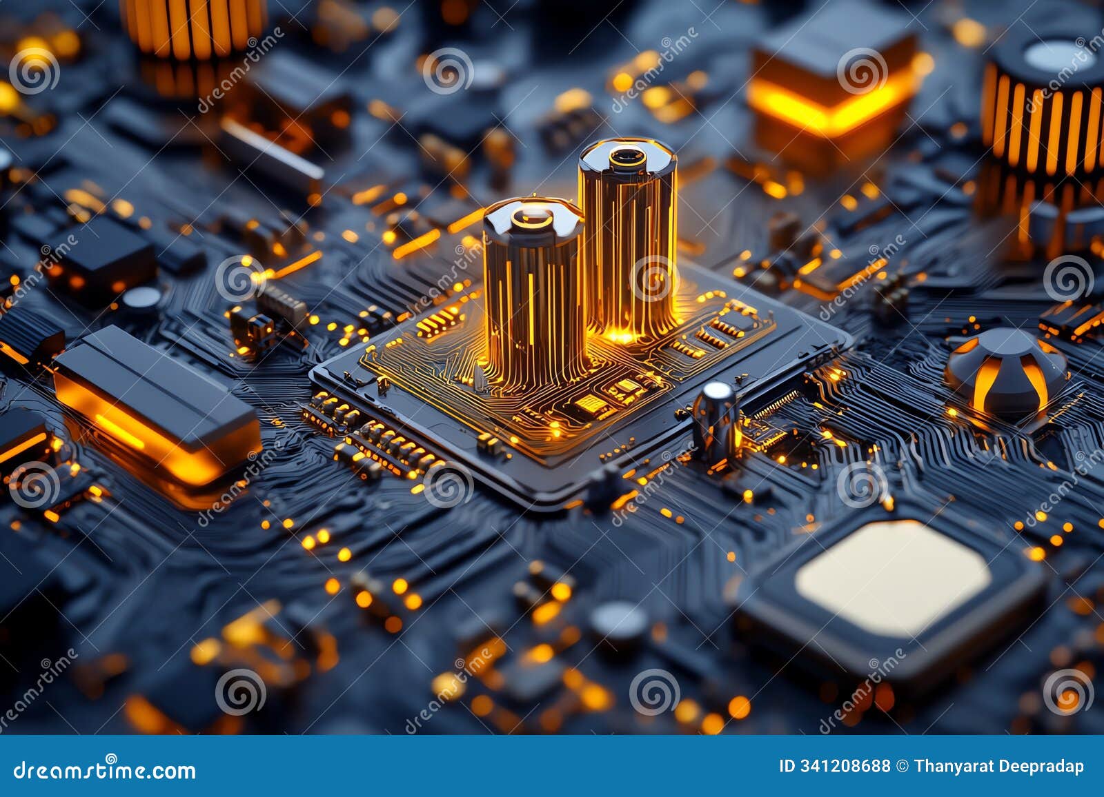 Magnified Circuits, Tiny Connections, Electronic Pathways Provide a ...