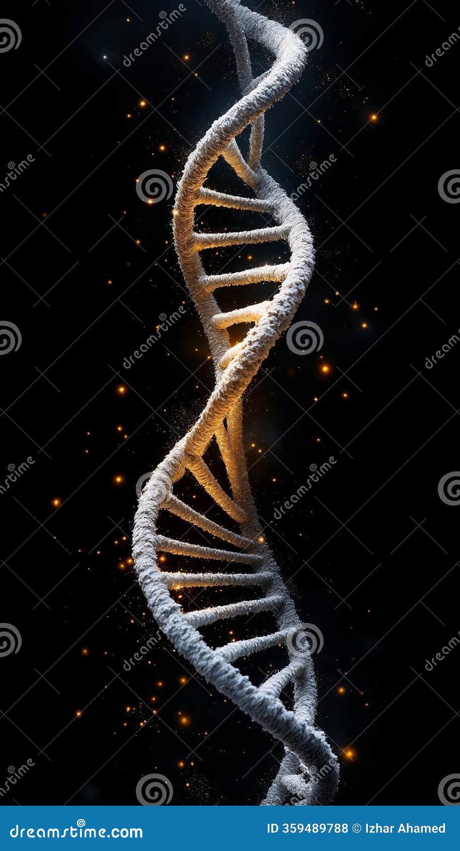 Magnified DNA Double Helix Structure with Science Visualization Effect ...