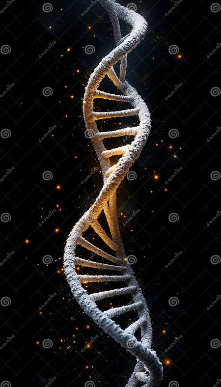 Magnified DNA Double Helix Structure with Science Visualization Effect ...