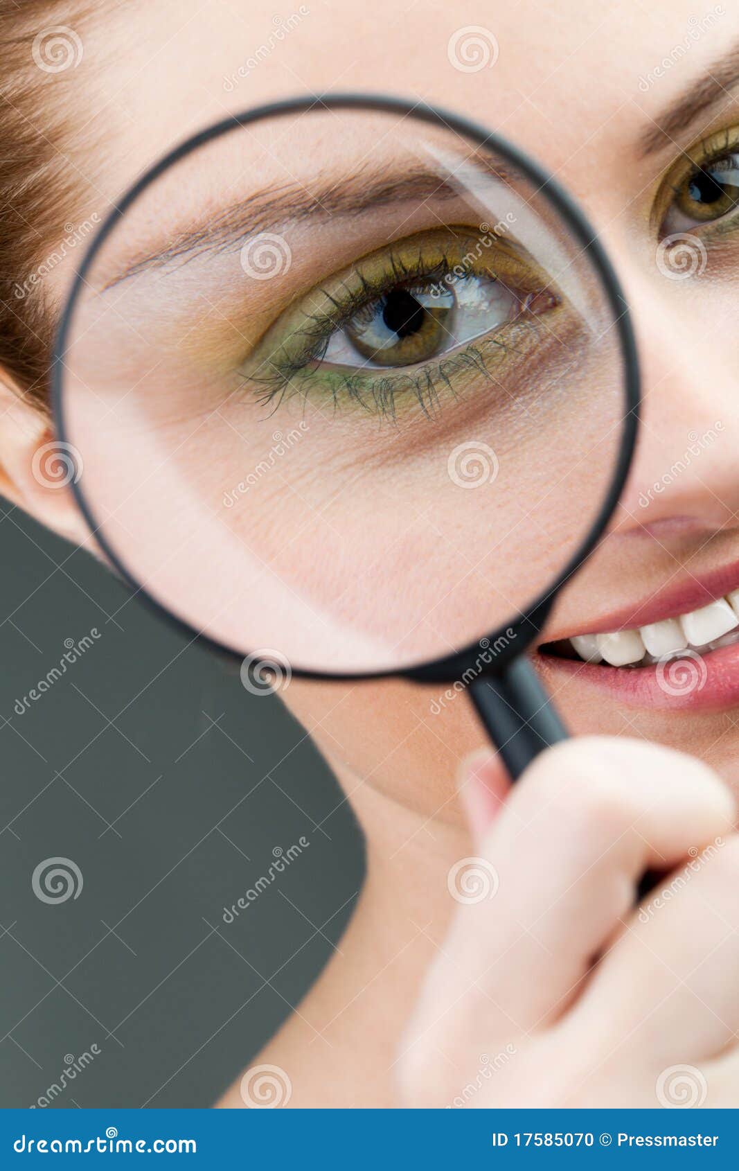 Magnified eye stock photo. Image of fashion, detective - 17585070