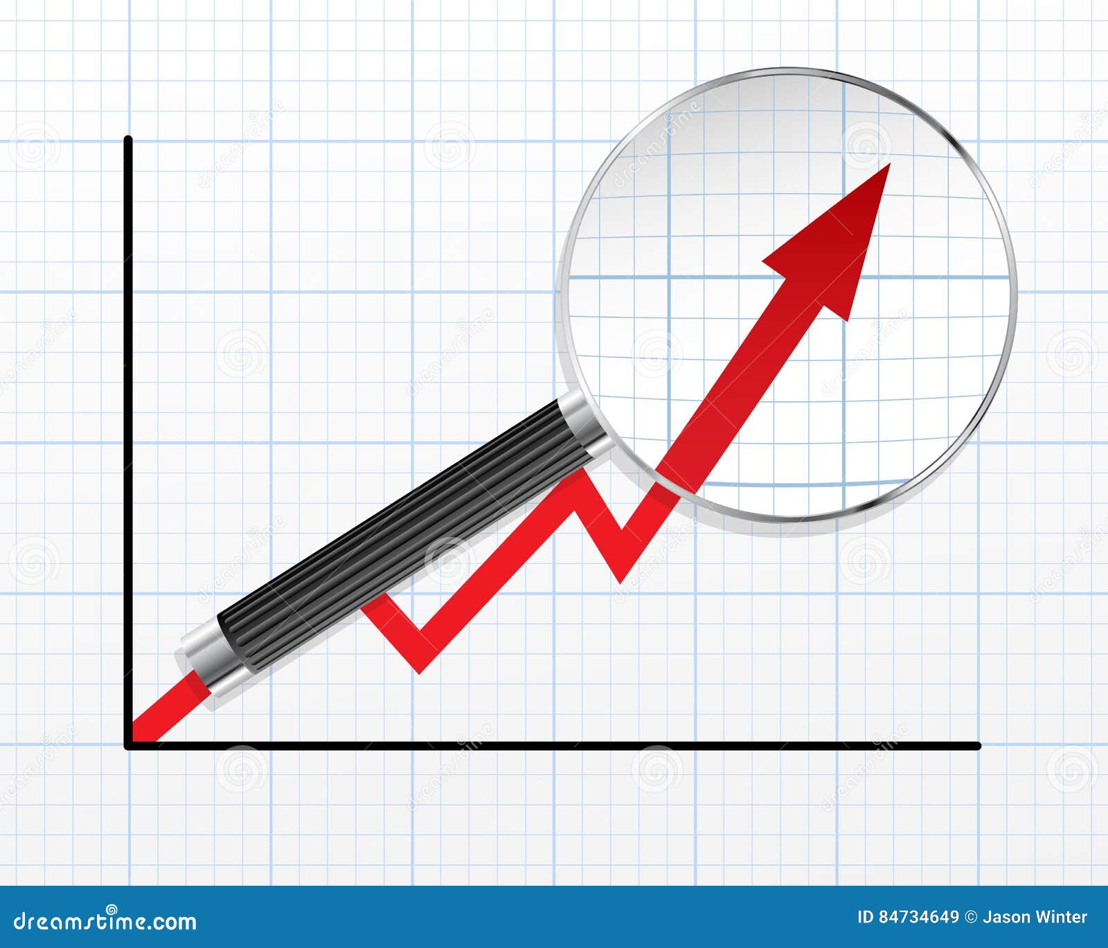 Magnified Graph stock vector. Illustration of magnified - 84734649