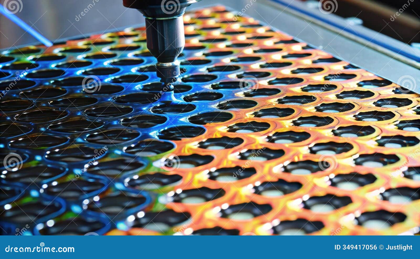 A Magnified Image of Atomic Layers Being Deposited on a Substrate ...