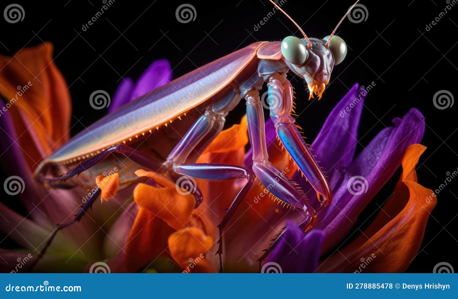 Magnified Image of Mesmerizing Praying Mantis Creating Using Generative ...