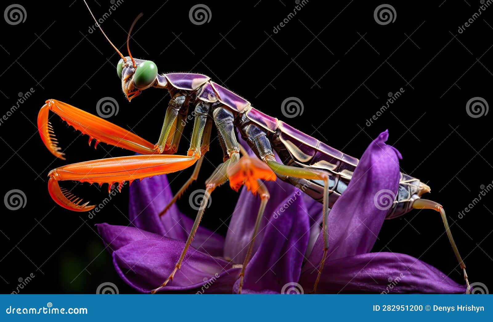 Magnified Image of Mesmerizing Praying Mantis Creating Using Generative ...