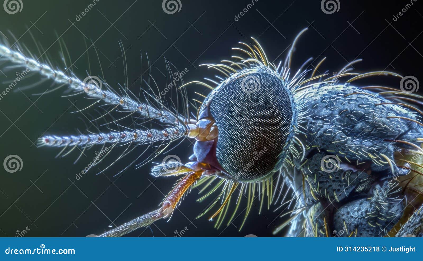 Magnified Image of a Mosquitos Labrum Displaying Its Smooth Curved ...