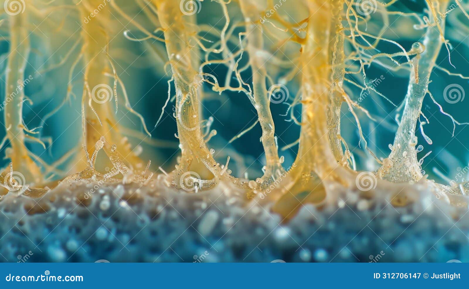 Magnified Image of a Root Tip Showing the Tiny Root Hairs that Absorb ...