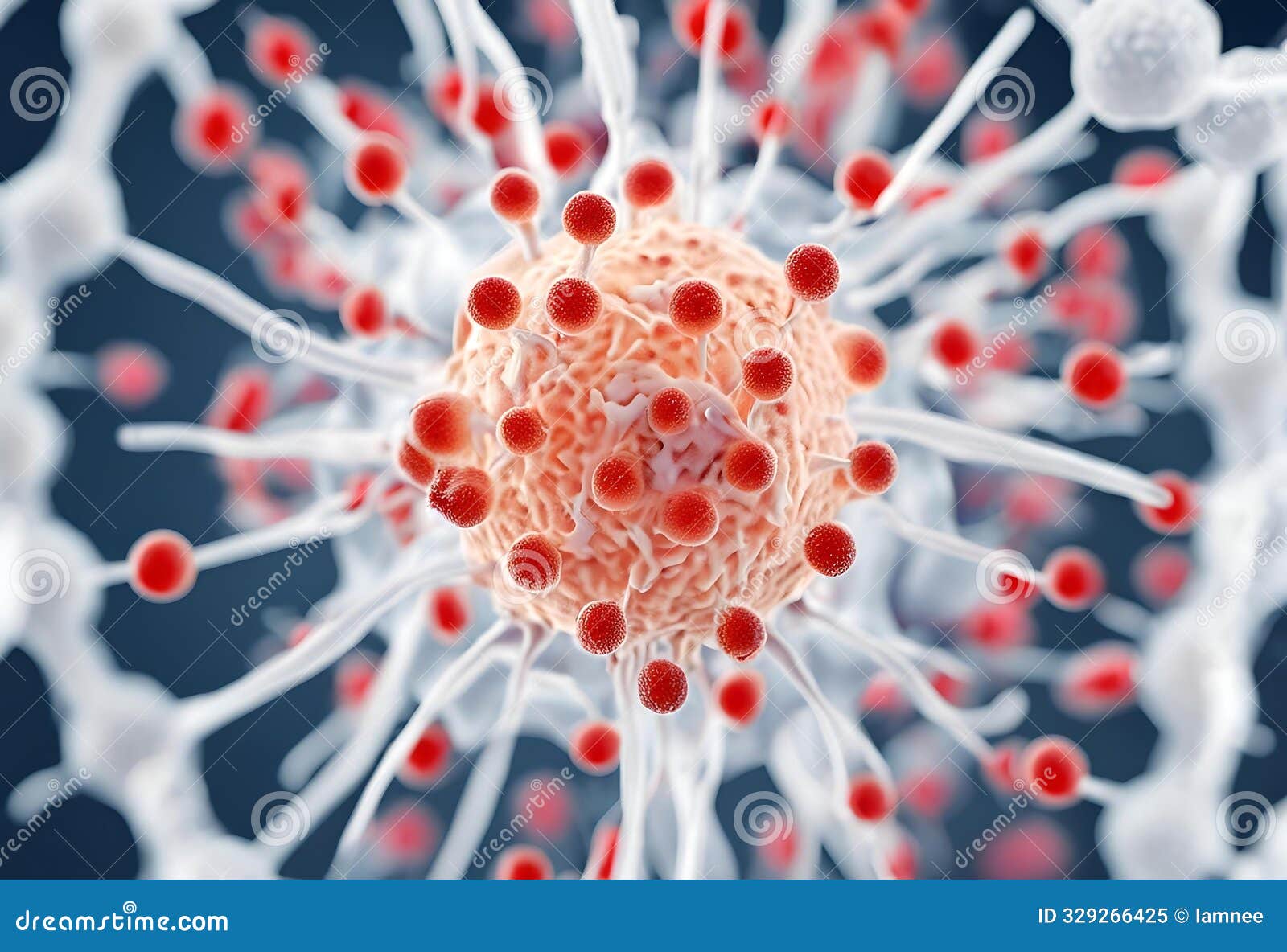 Magnified Image of a Severe Virus Type, Showing Intricate Details and ...