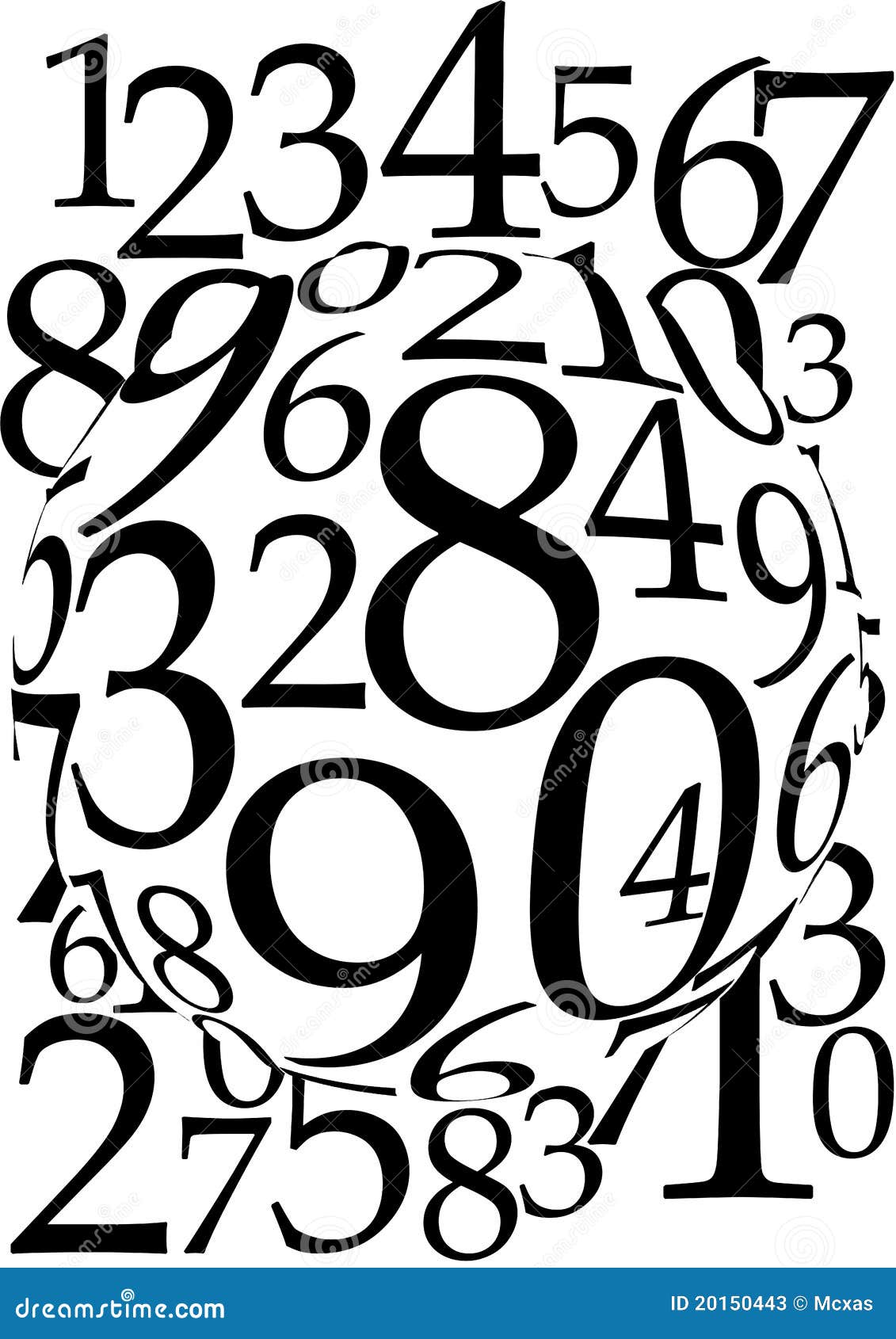 Magnified Numbers Background Stock Image | CartoonDealer.com #20150443