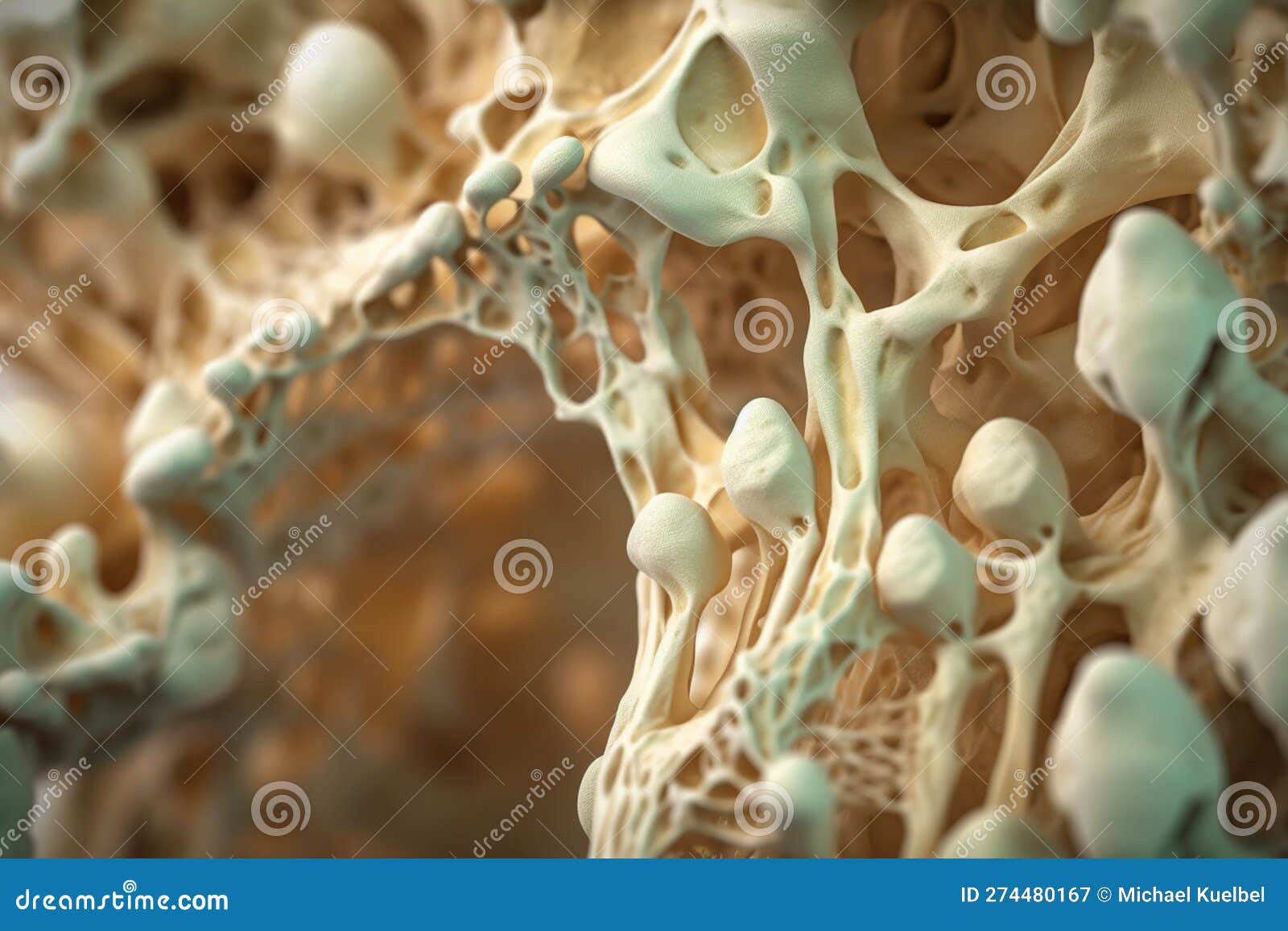 Magnified View of Bone Structure Under the Microscope Stock ...