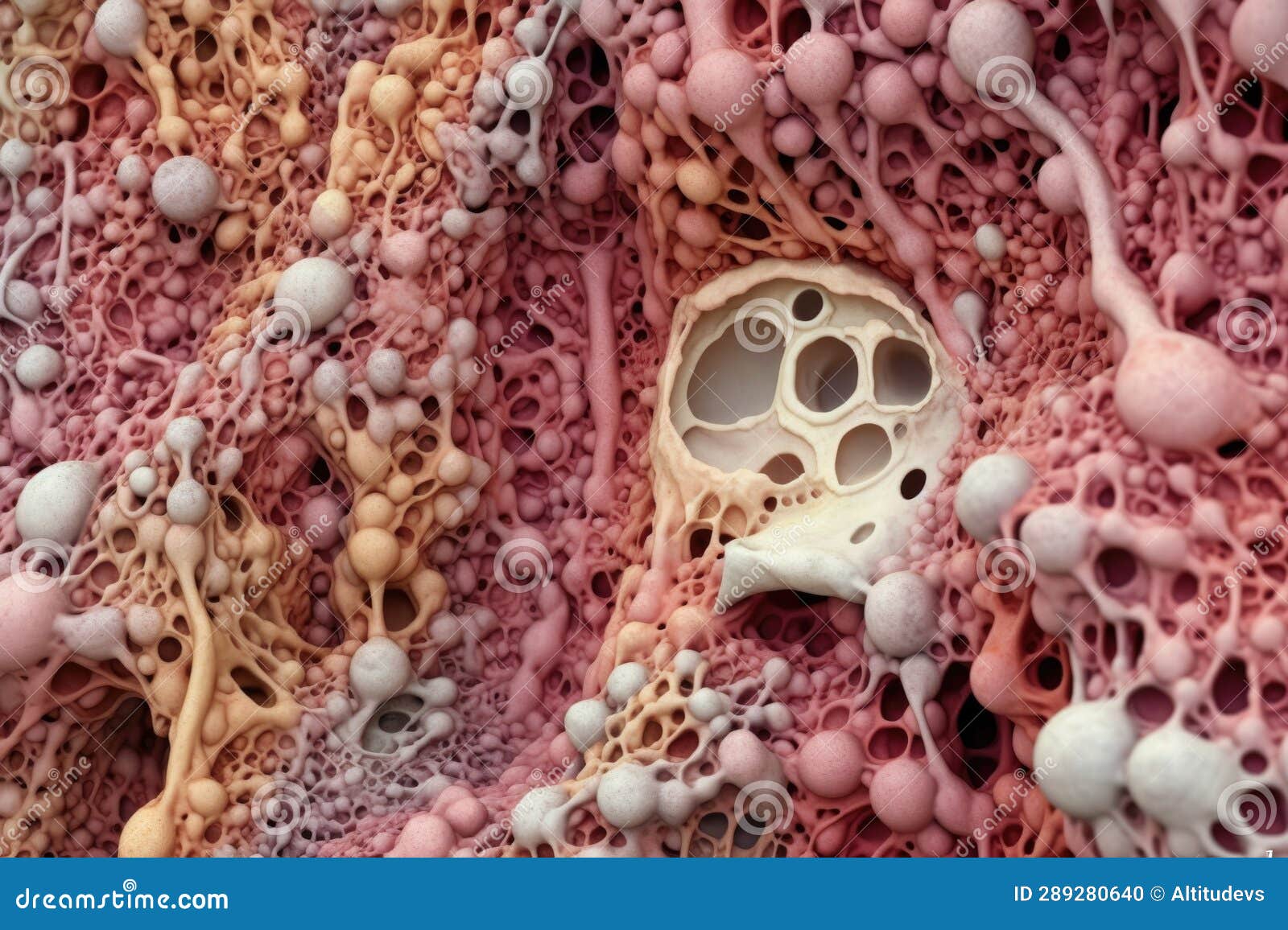 Magnified View of Bone Tissue Regenerating Stock Photo - Image of ...