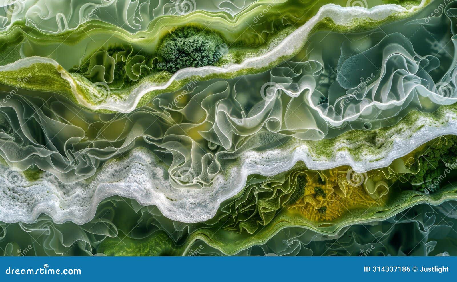 A Magnified View of the Complex Cell Wall of an Algae Made Up of Layers ...