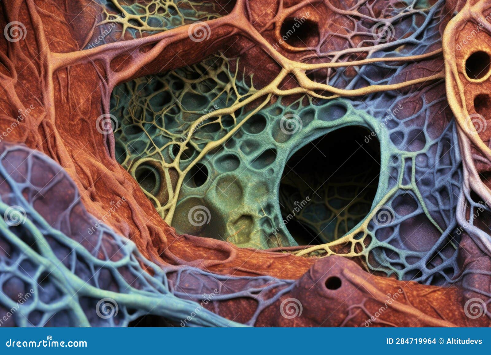 Magnified View Of Bone Structure Under The Microscope Royalty-Free ...