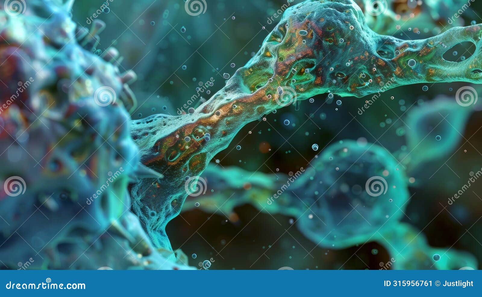 A Magnified View of a Single Microbe with Its Complex Cellular ...