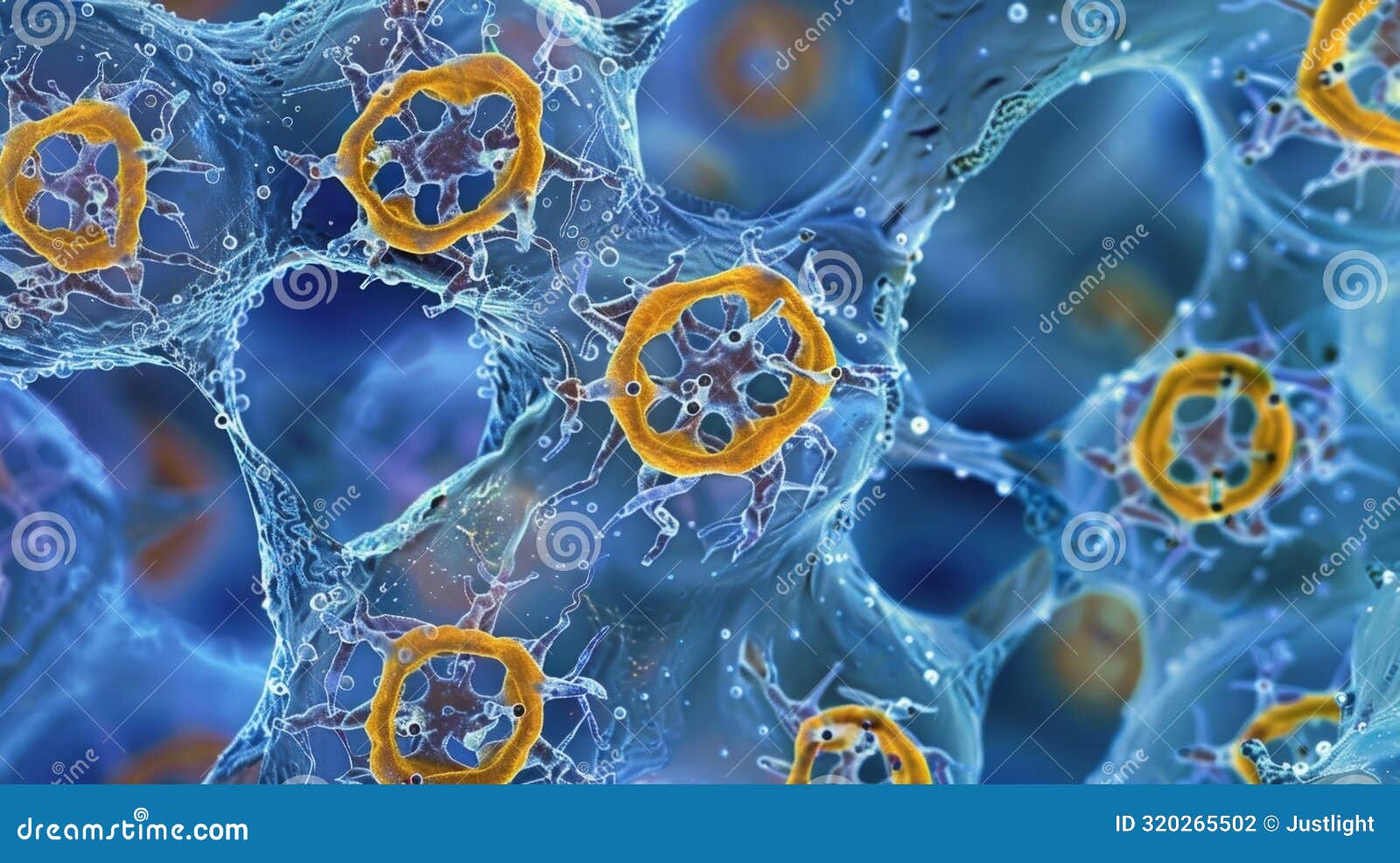 A Magnified View of Thyroid Cells Displaying Their Specialized Cell ...
