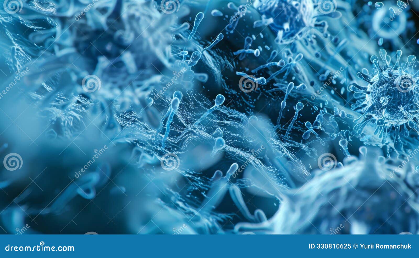 Magnified Virus Texture and Patterns Under Microscope in Realistic ...