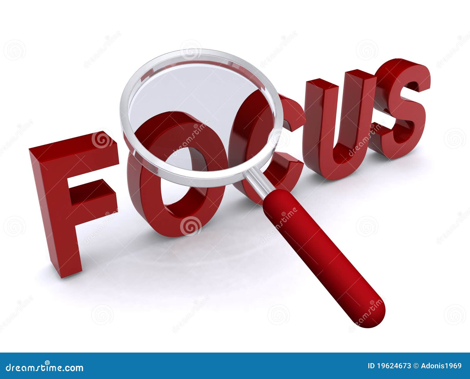 Magnified word focus stock illustration. Illustration of focus - 19624673
