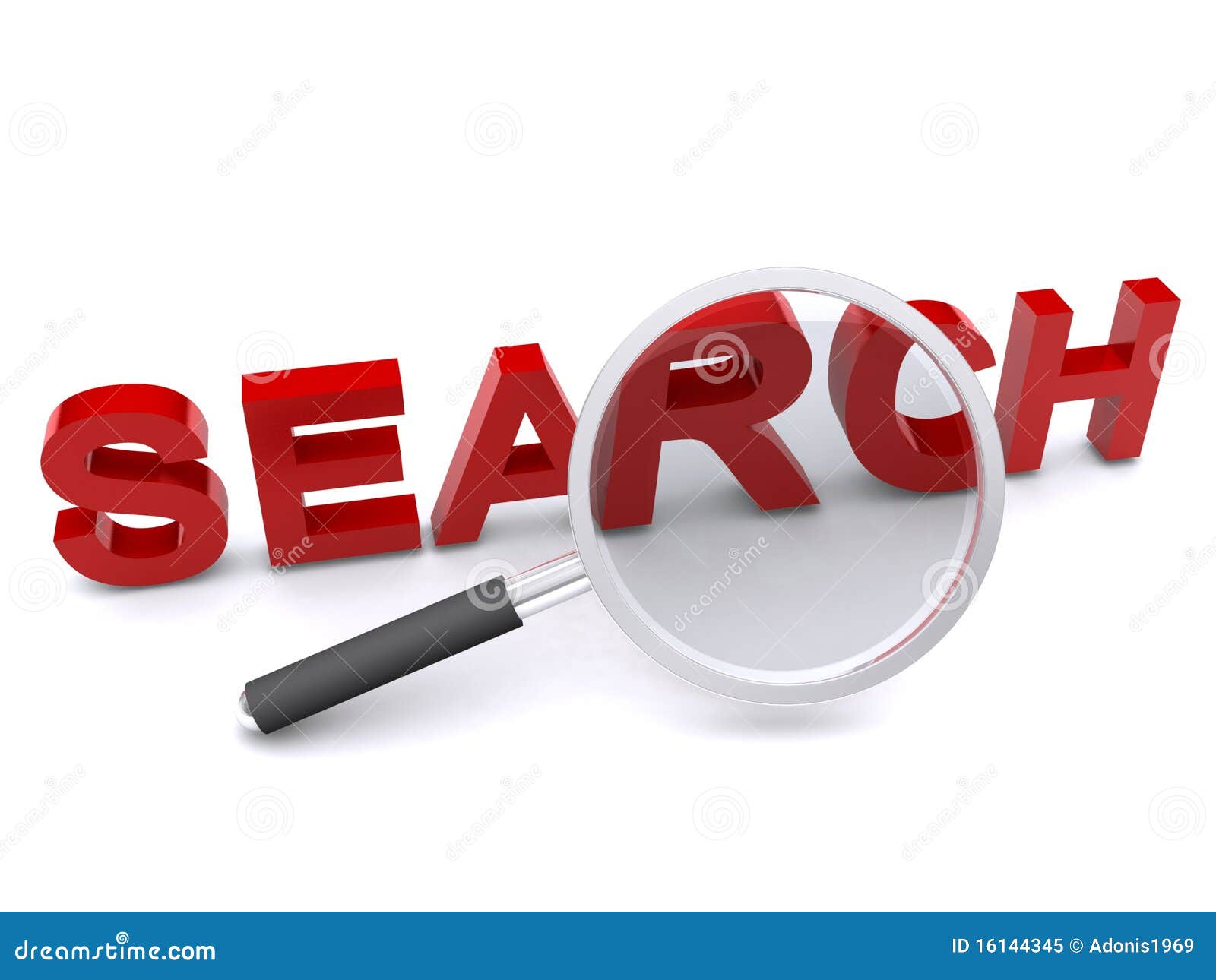 Magnified word search stock illustration. Illustration of dimensional ...