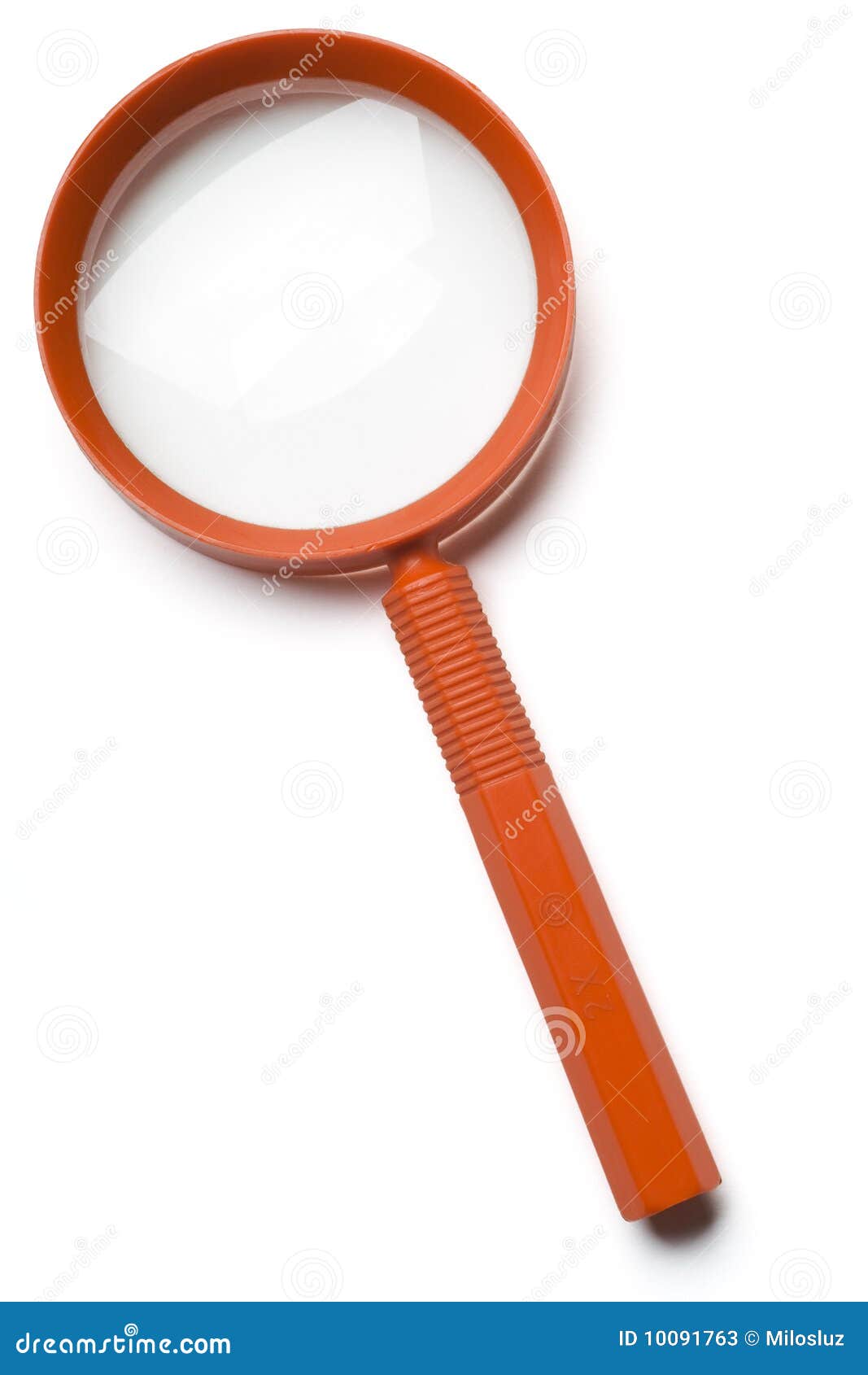 Magnifier stock image. Image of glass, isolated, orange - 10091763