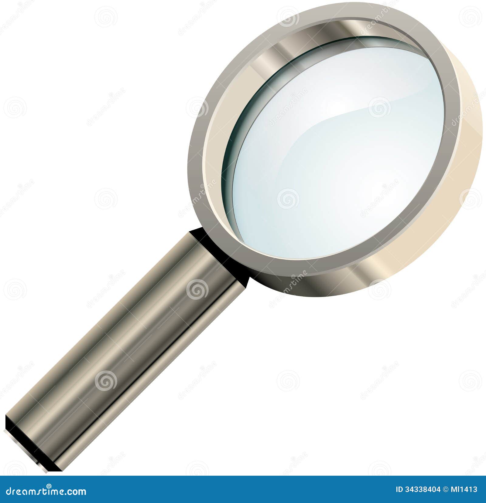 Magnifier stock vector. Illustration of reading, vector - 34338404