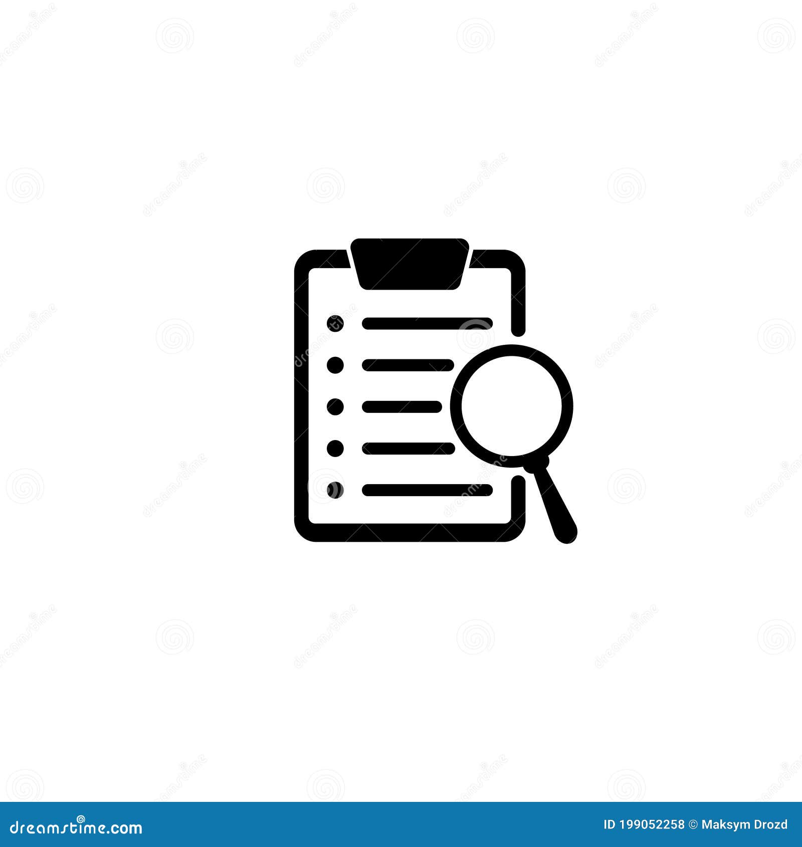Magnifier Assessment Checklist Icon Stock Illustration - Illustration ... Magnifier Assessment Checklist Icon Stock Illustration - Illustration ...