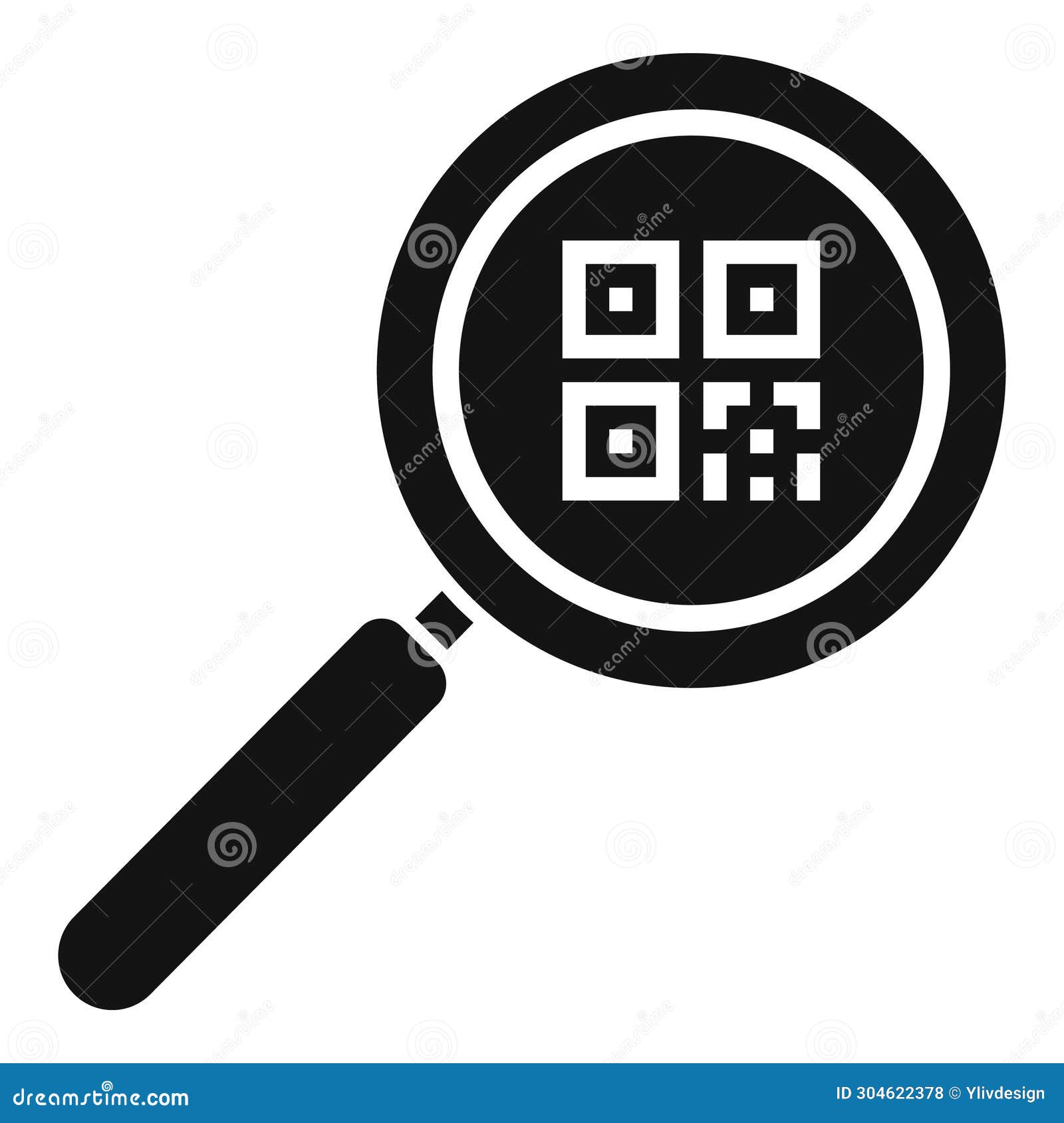 Magnifier Bar Code Icon Simple Vector. Sign Design Device Stock ...