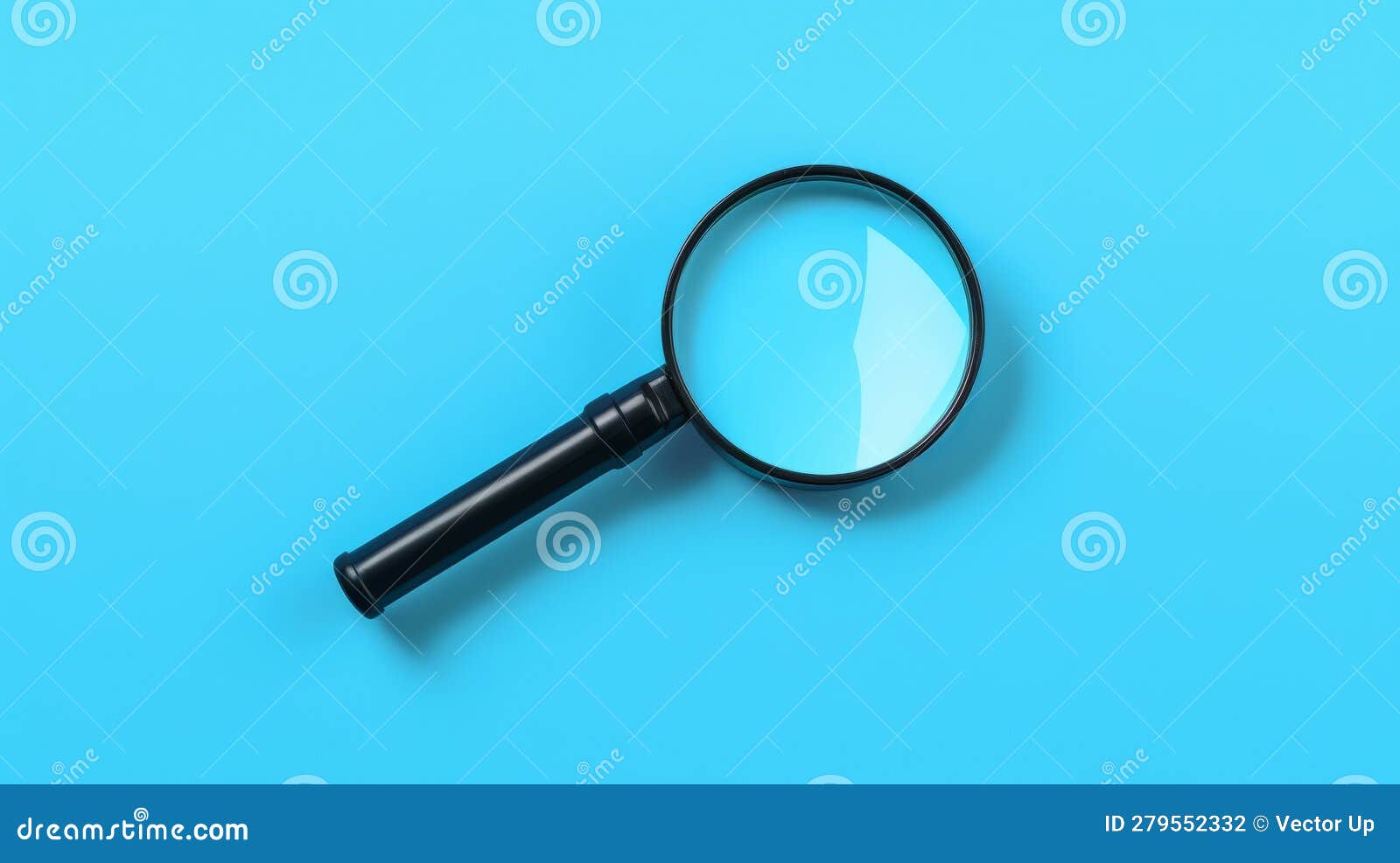 Magnifier on Blue Background. Generative AI Stock Illustration ...