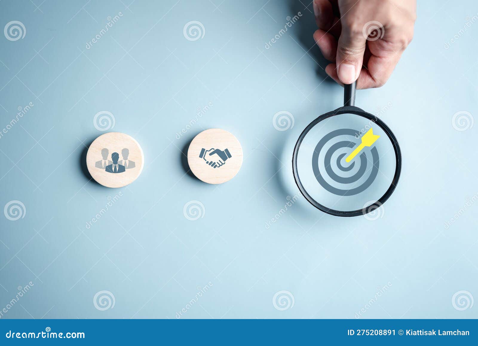 Magnifier Glass Focus To Target Icon Which for Planning Development Leadership Stock Image ...