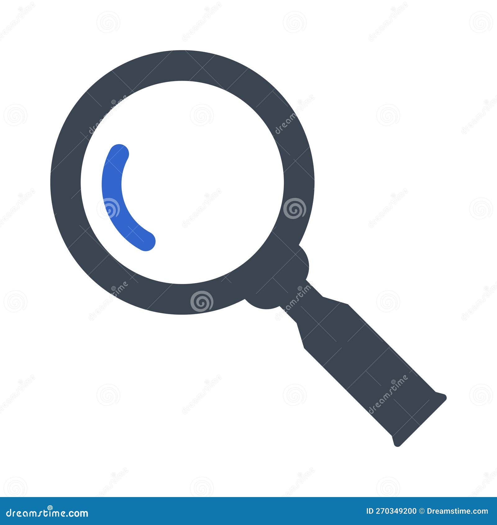 Magnifier glass icon stock vector. Illustration of office - 270349200
