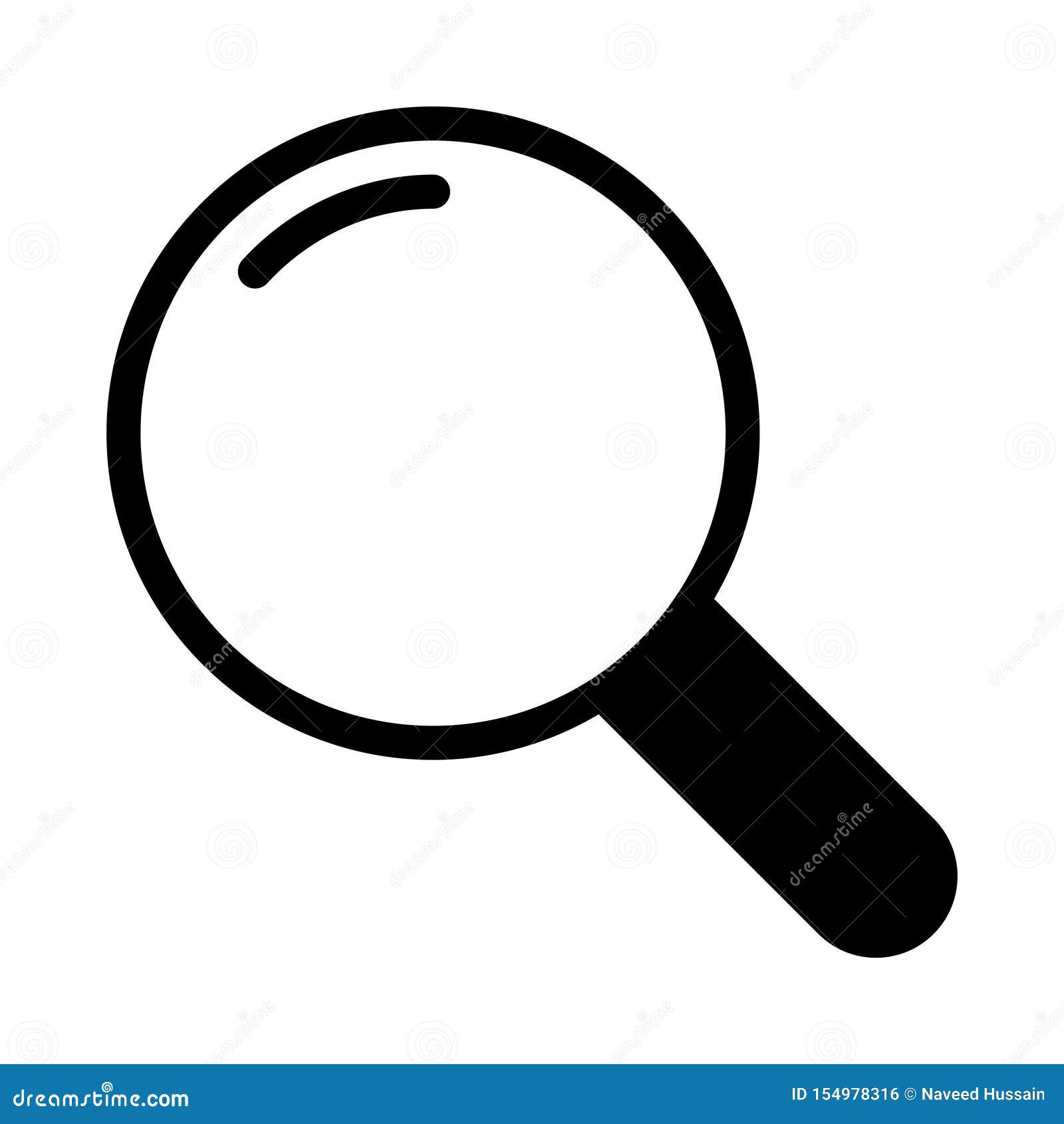 Magnifier Glyph Flat Vector Icon Stock Vector - Illustration of flat ...