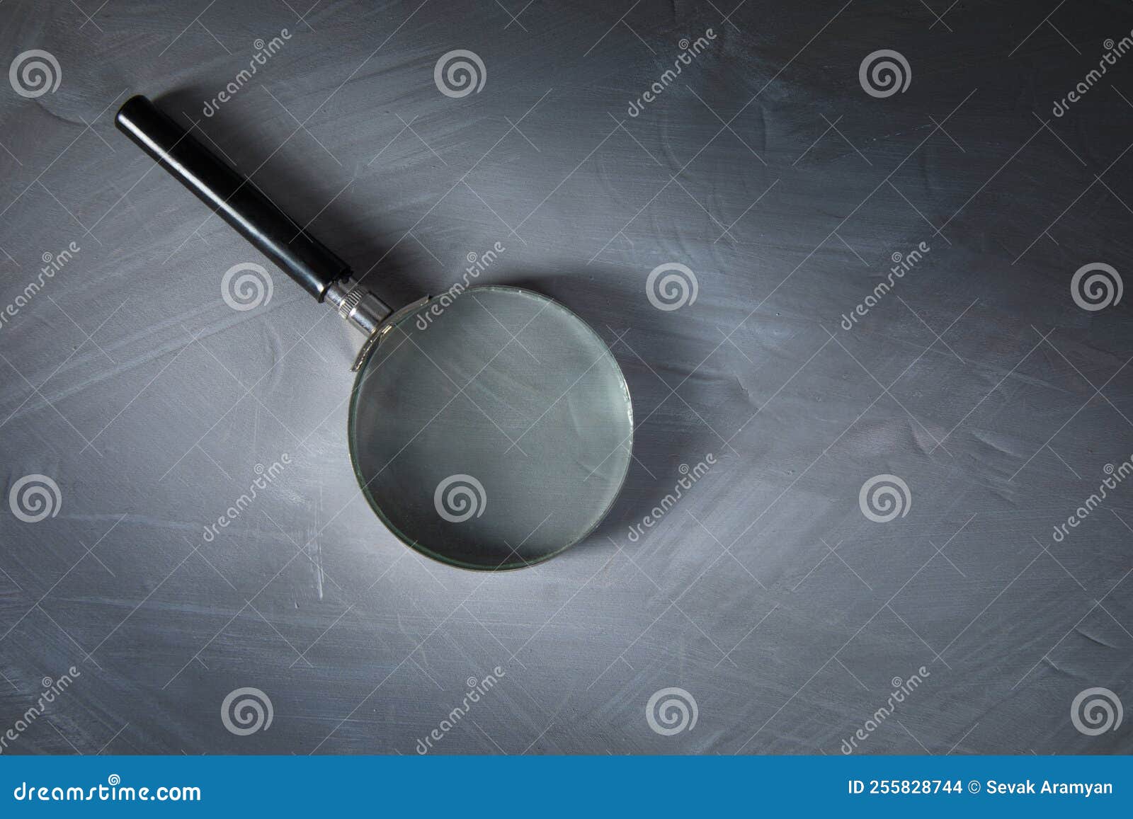Magnifier on the Grey Background Stock Photo - Image of white, isolated ...