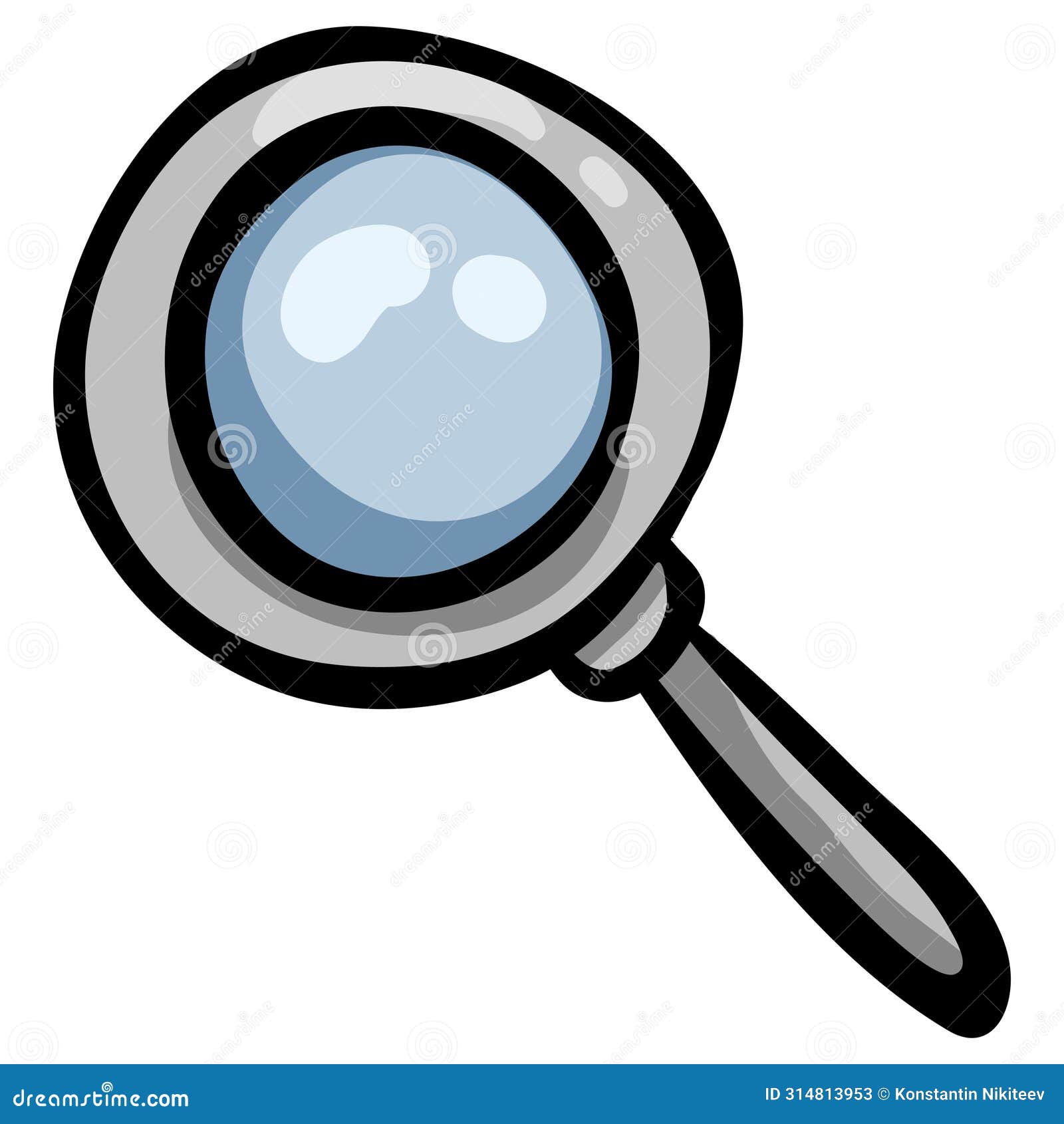 Magnifier Hand Drawn By One Continuous Line Art Drawing Vector ...