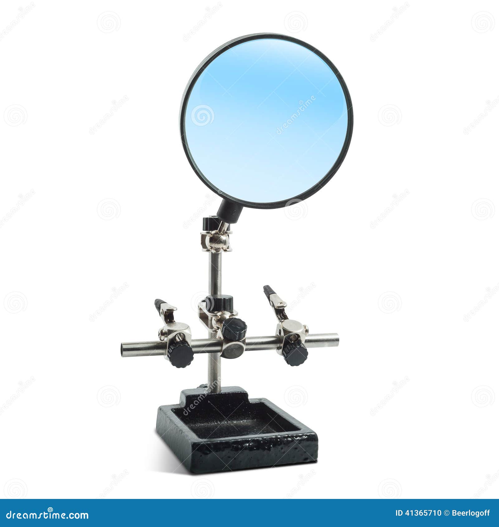 Magnifier Helping Hand Magnifying Glass. Stock Photo - Image of ...