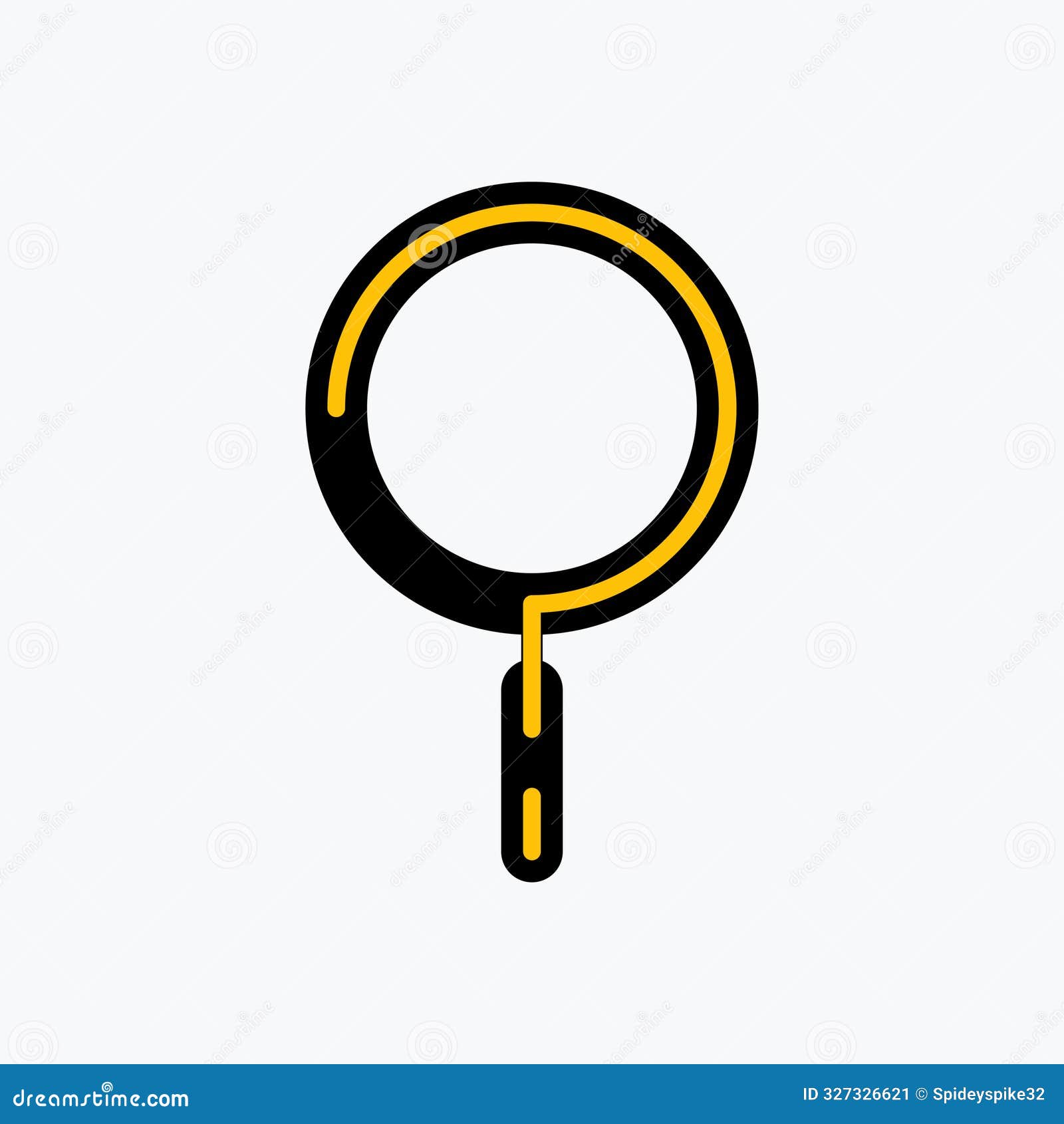 A Magnifier with Hidden Question Mark in it. Isolated Vector ...
