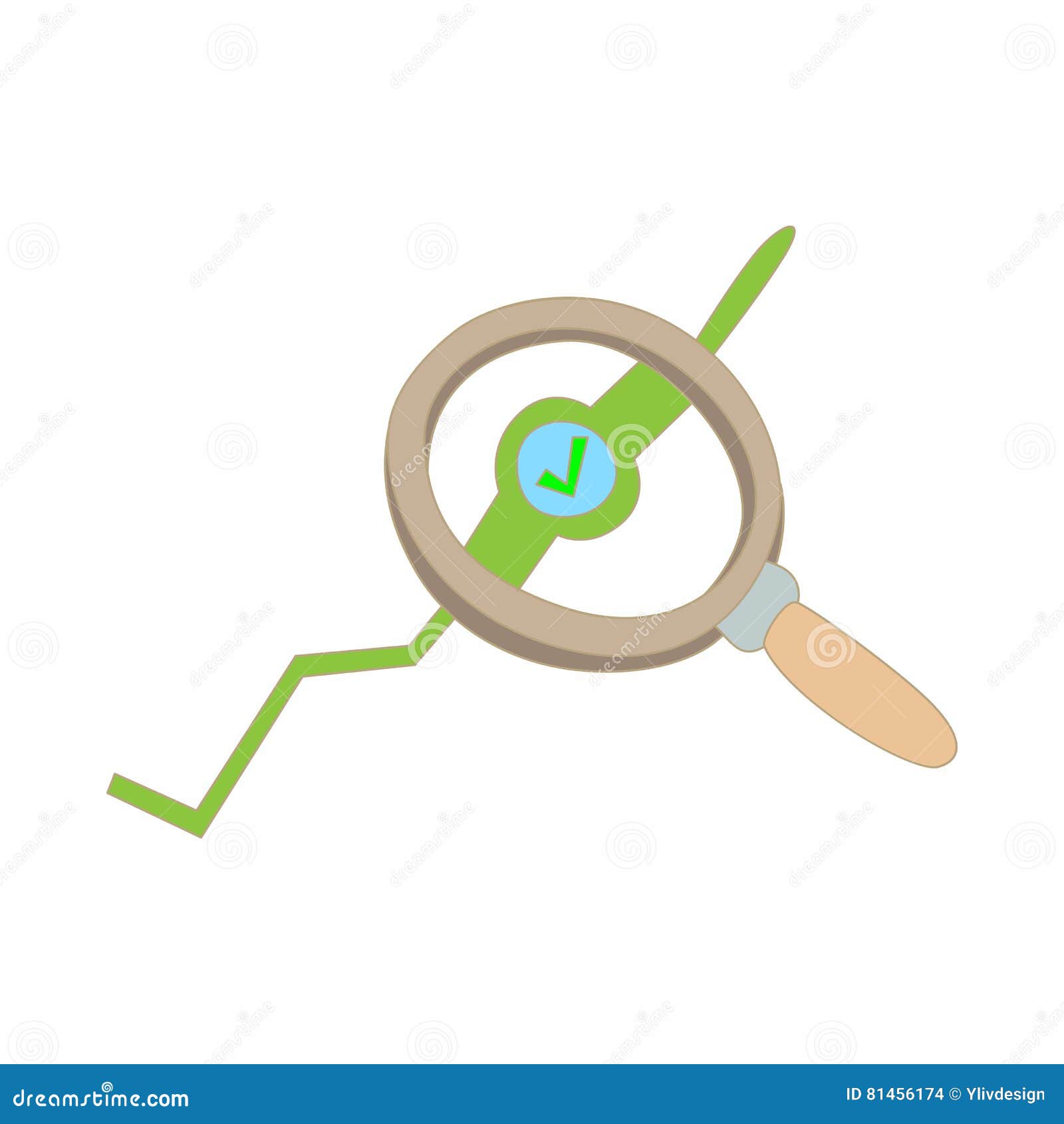 Magnifier Icon, Cartoon Style Stock Vector - Illustration of research ...