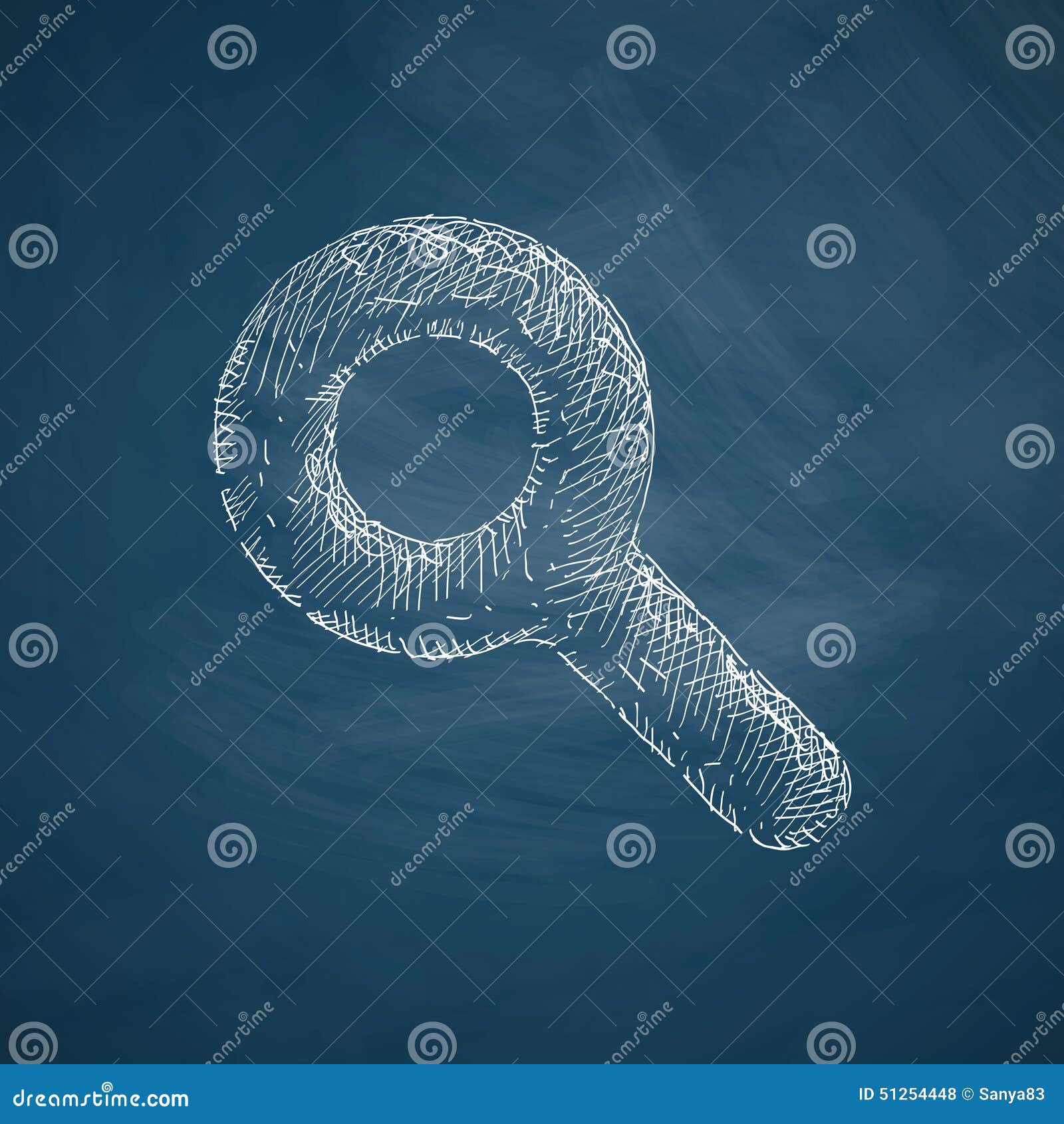 Magnifier icon stock vector. Illustration of drawn, optics - 51254448