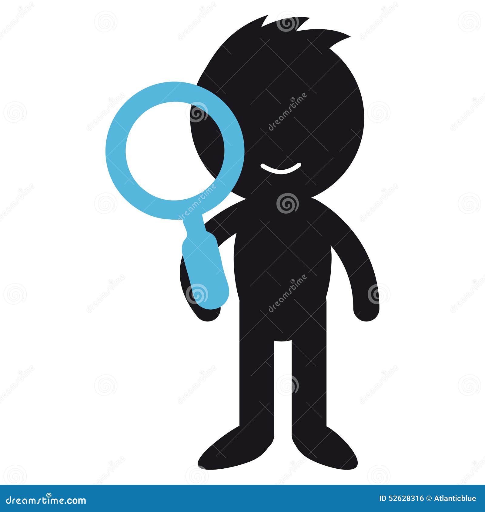 Magnifier stock illustration. Illustration of figure - 52628316